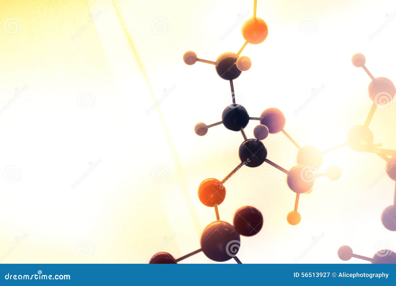 Molecular, DNA and Atom Model in Science Research Lab Stock Image ...