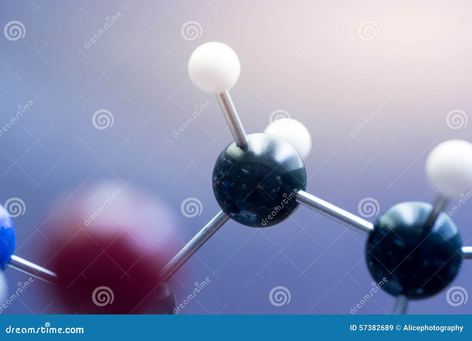 Molecular, DNA and Atom Model in Science Research Lab Stock Image ...