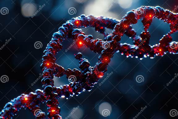 Molecular DNA Structure with Icicles Stock Image - Image of molecular ...