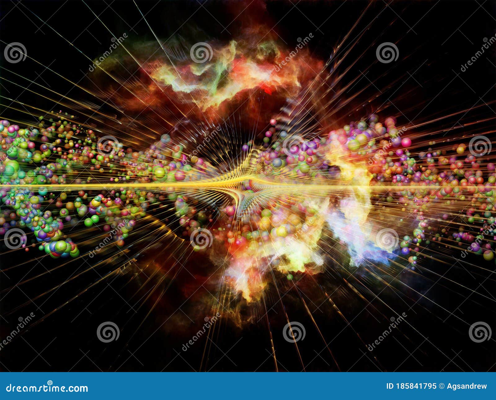 Molecular Event Horizon stock illustration. Illustration of science ...