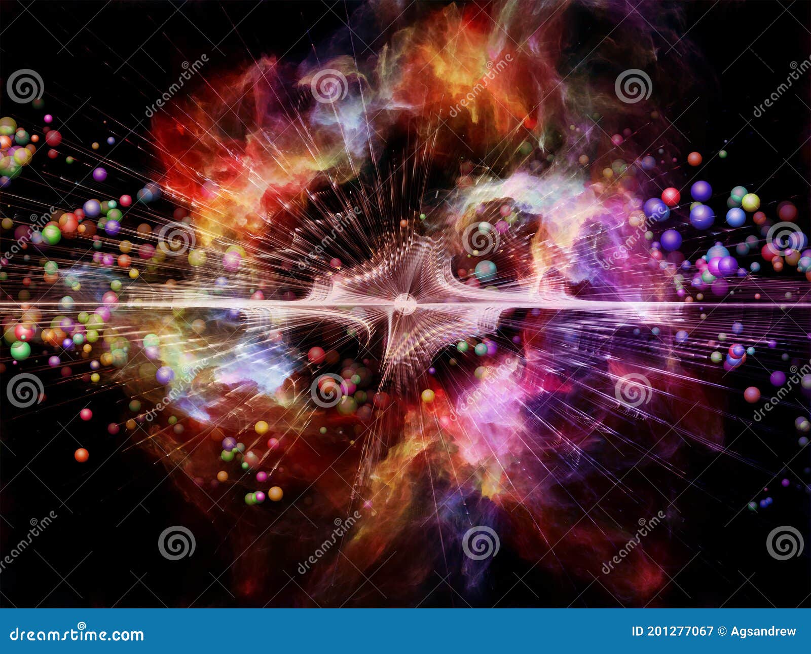 Molecular Event Horizon stock illustration. Illustration of explosion ...