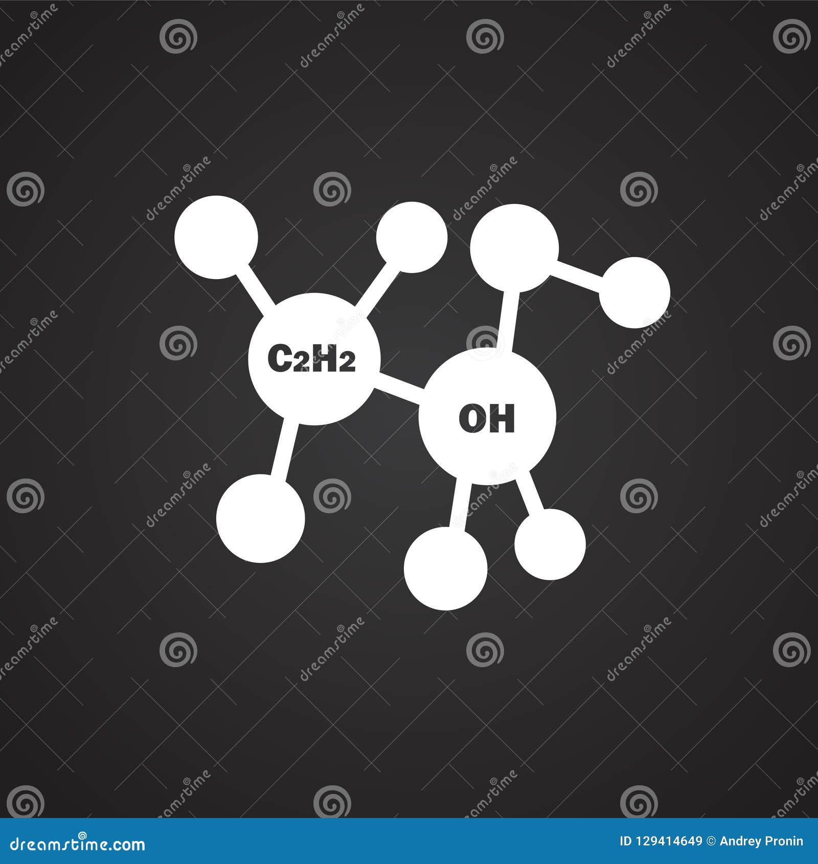 Molecular Formula on Black Background Stock Vector - Illustration of ...