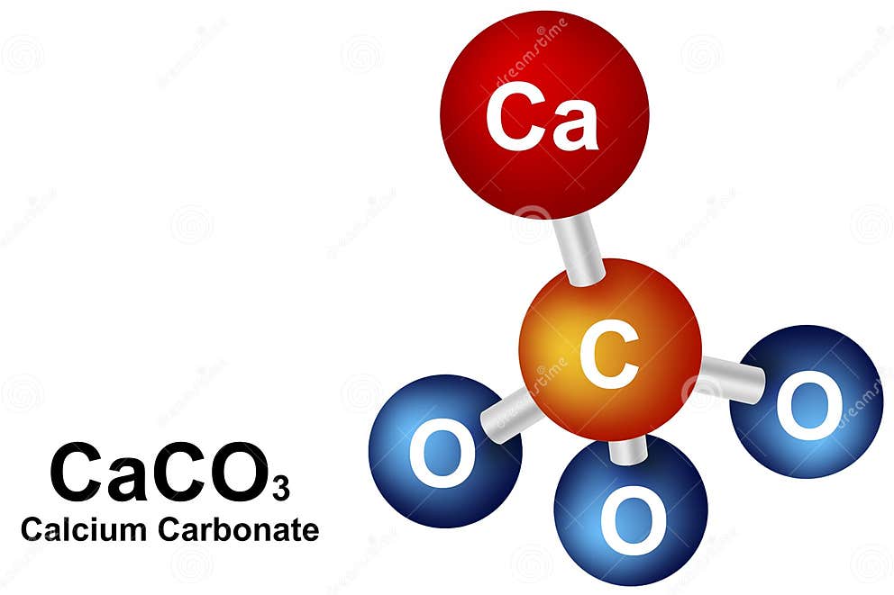 Molecular Formula of Calcium Carbonate Stock Illustration ...