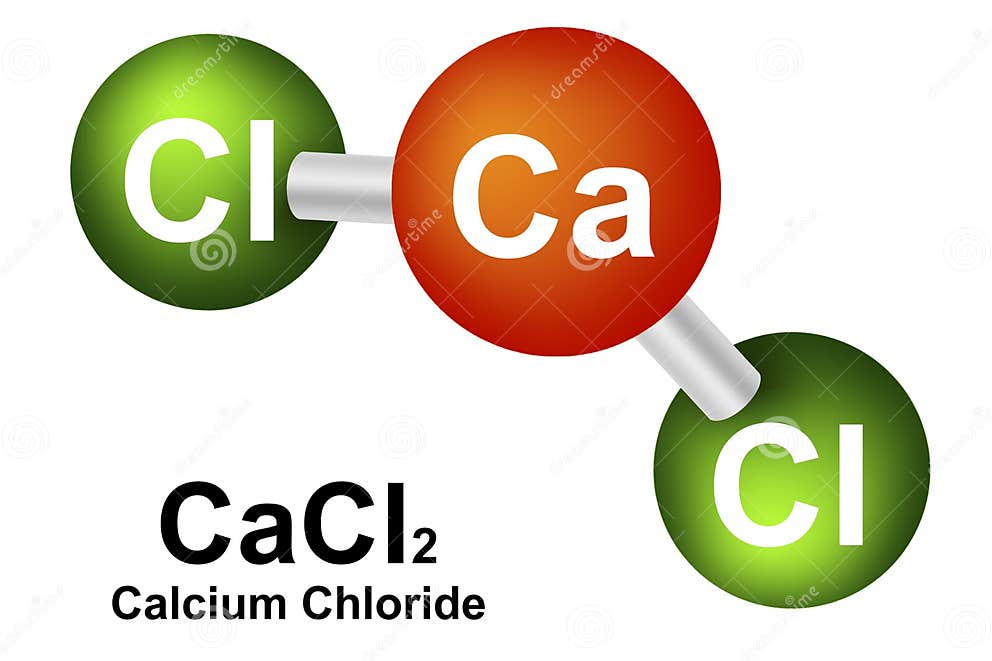 Molecular Formula of Calcium Chloride Stock Illustration - Illustration ...