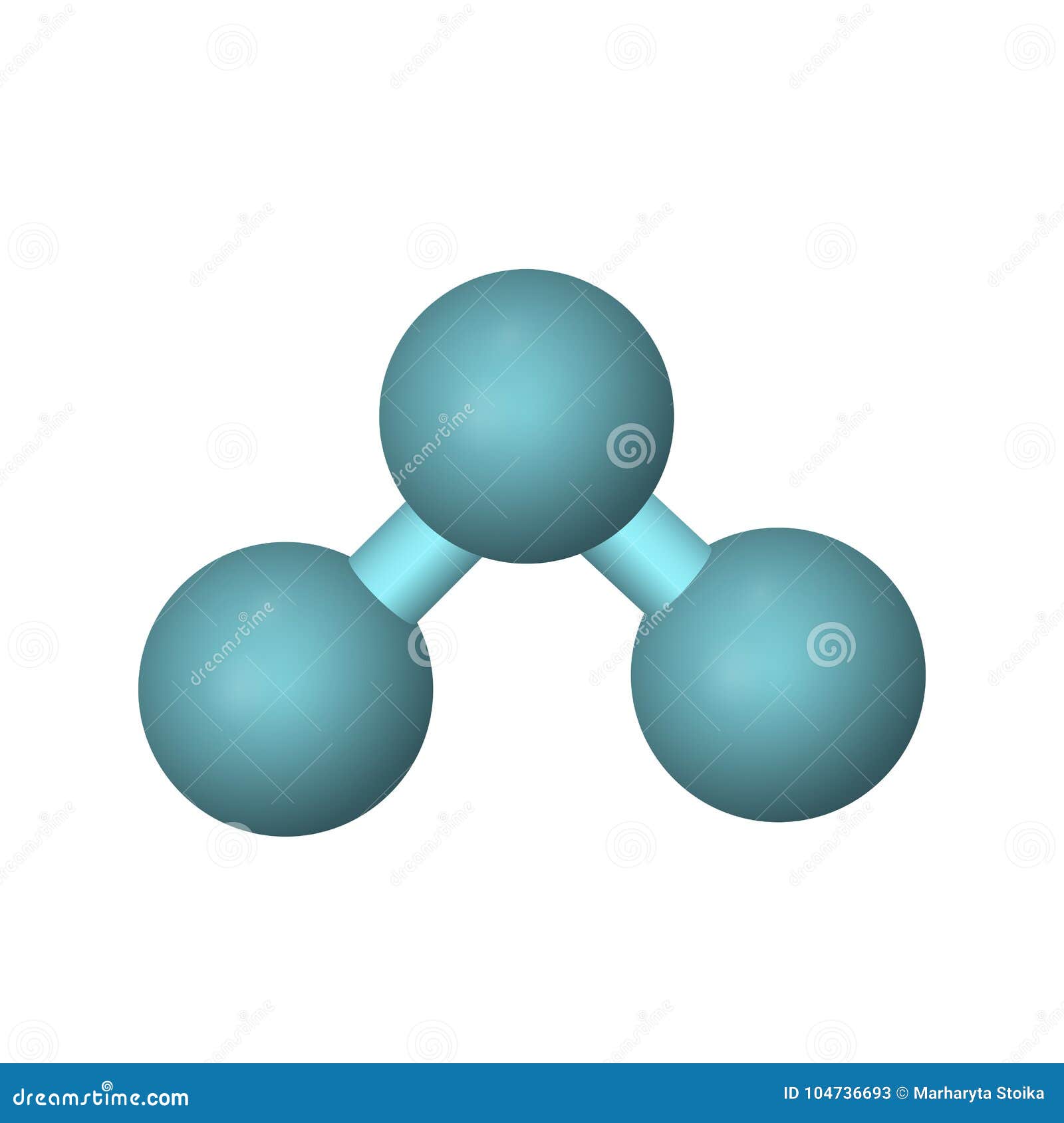 Ozone O Triatomic Oxygen Molecule With Three Oxygen Atoms Fome Royalty ...