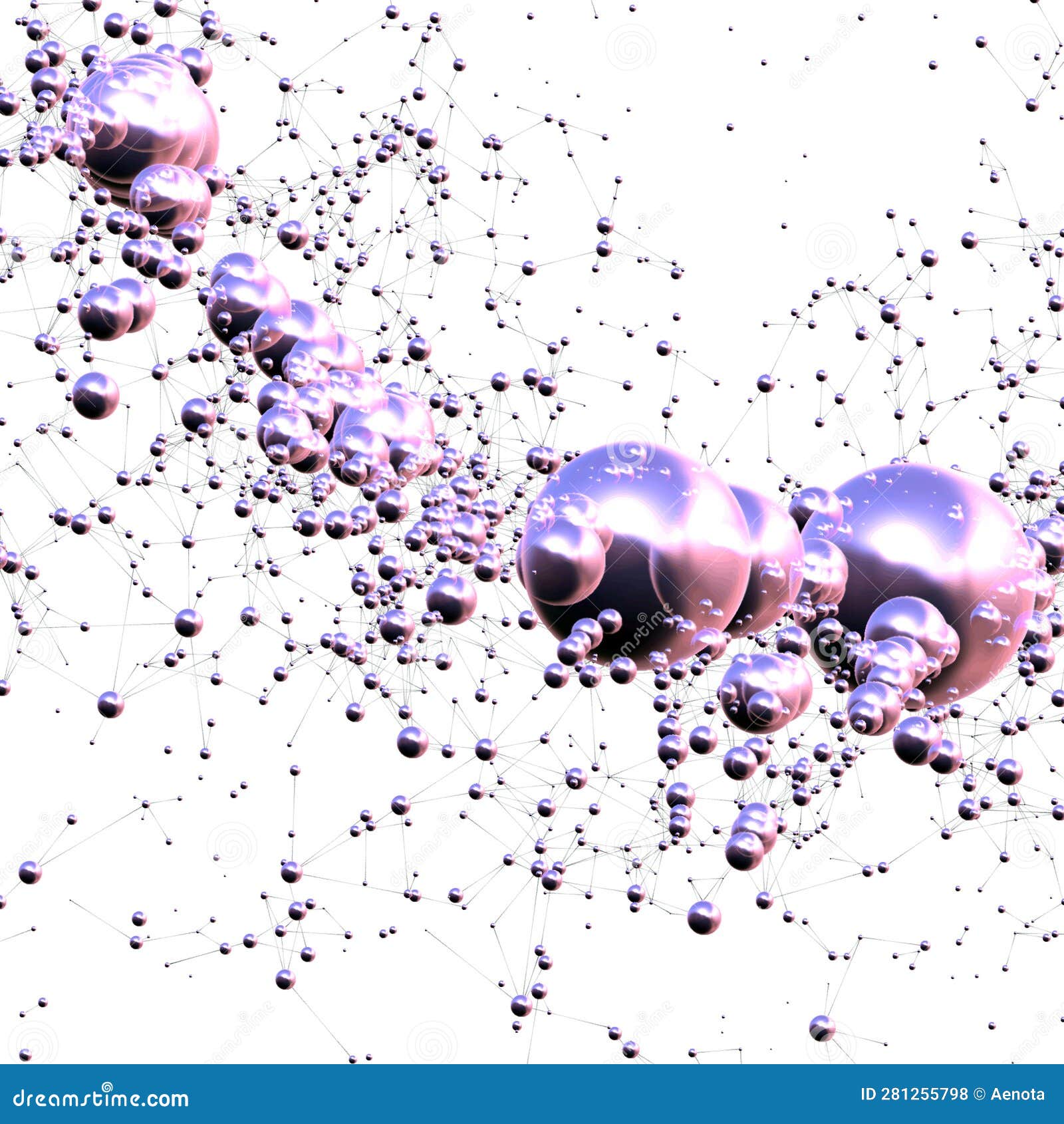 Molecular Futuristic Globule Structure Stock Illustration ...