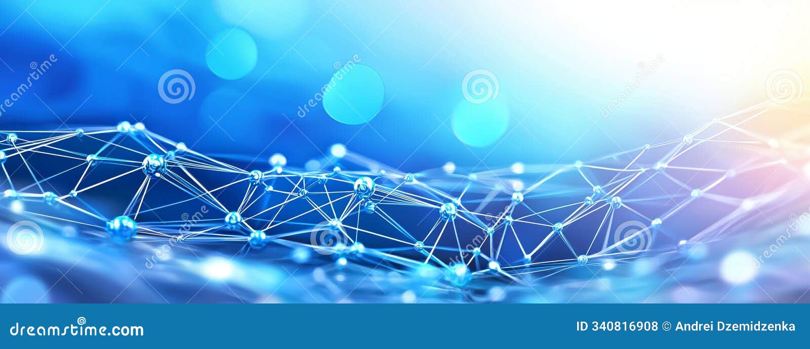 Molecular Gradient Background with White and Light Blue Colors - Web ...