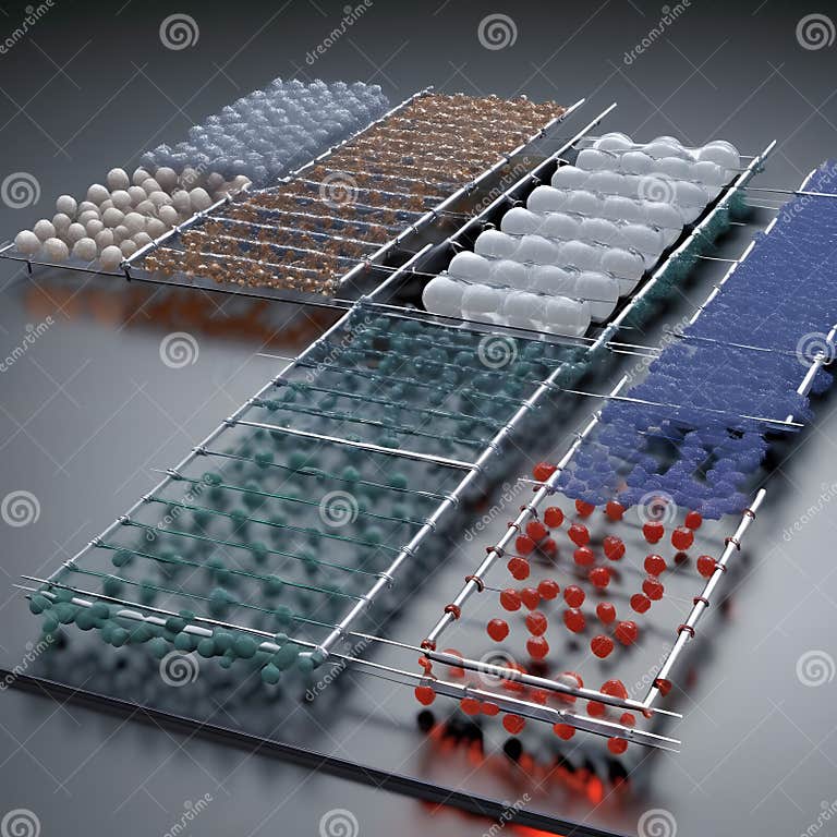Molecular Grid of Diverse Chemical Structures on Reflective Surface ...