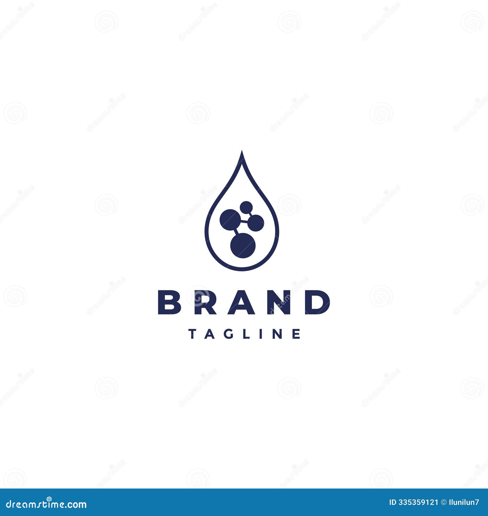 Molecular Groups in Water Drops Logo Design Stock Illustration ...
