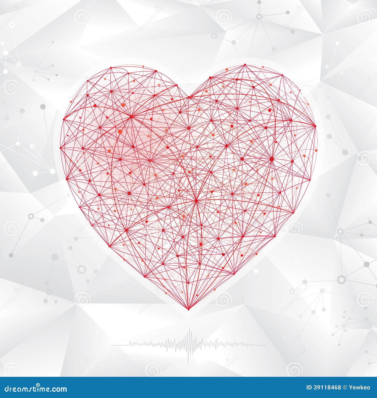 Molecular Heart Shape stock vector. Illustration of cell - 39118468