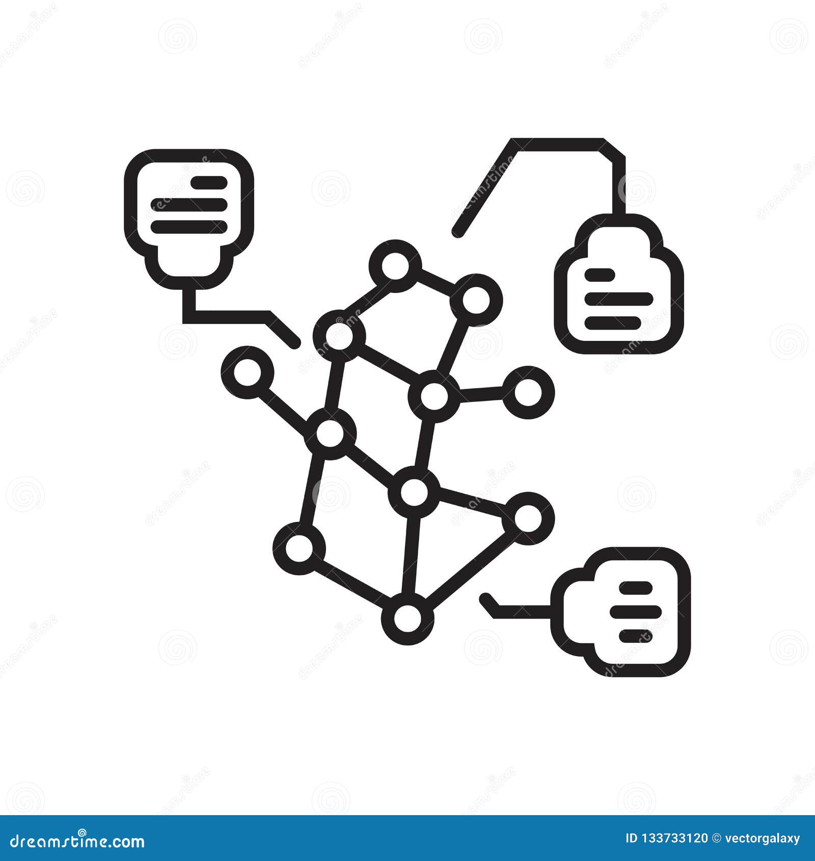 Molecular Icon Vector Sign and Symbol Isolated on White Background ...