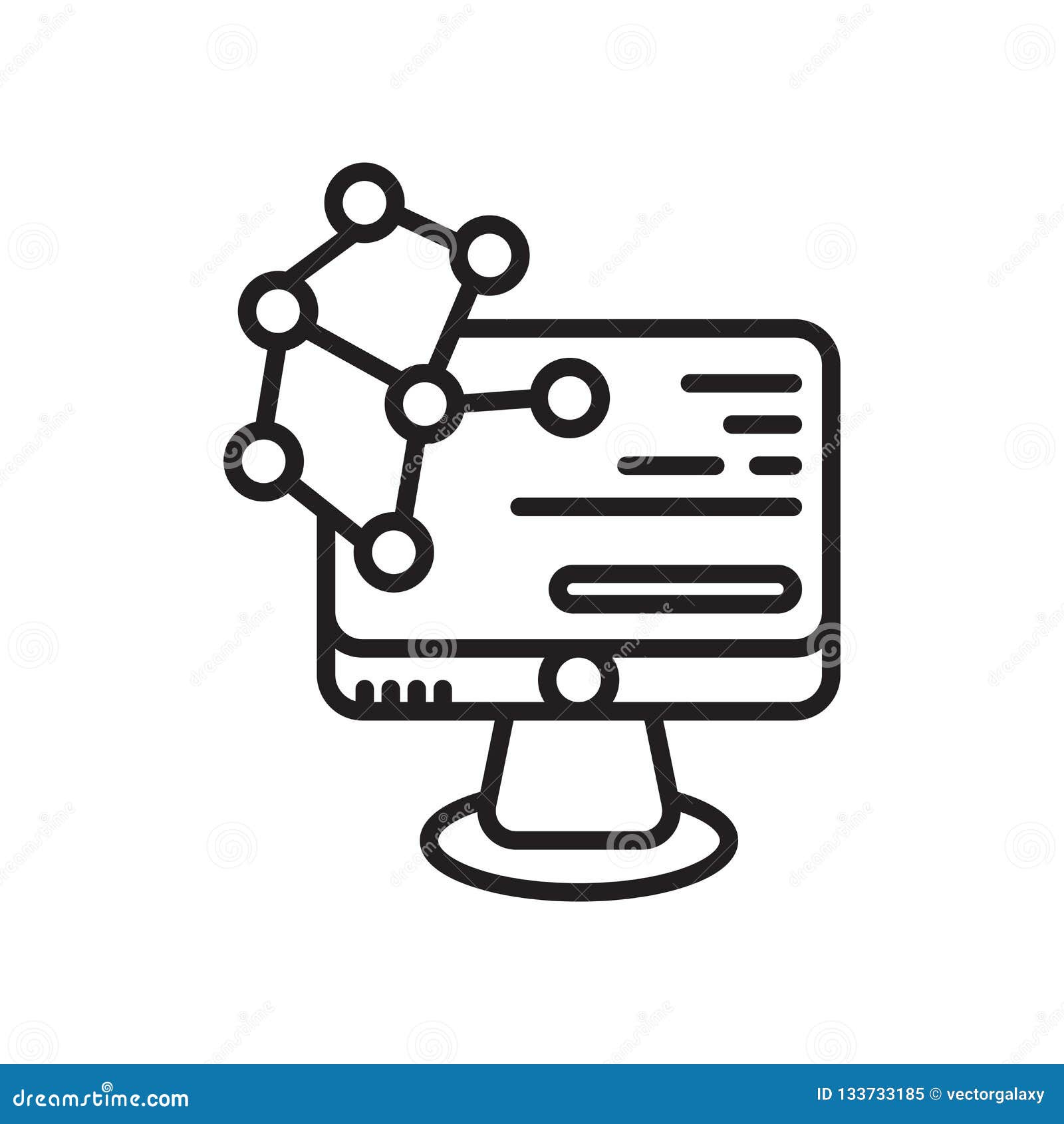 Molecular Icon Vector Sign and Symbol Isolated on White Background ...