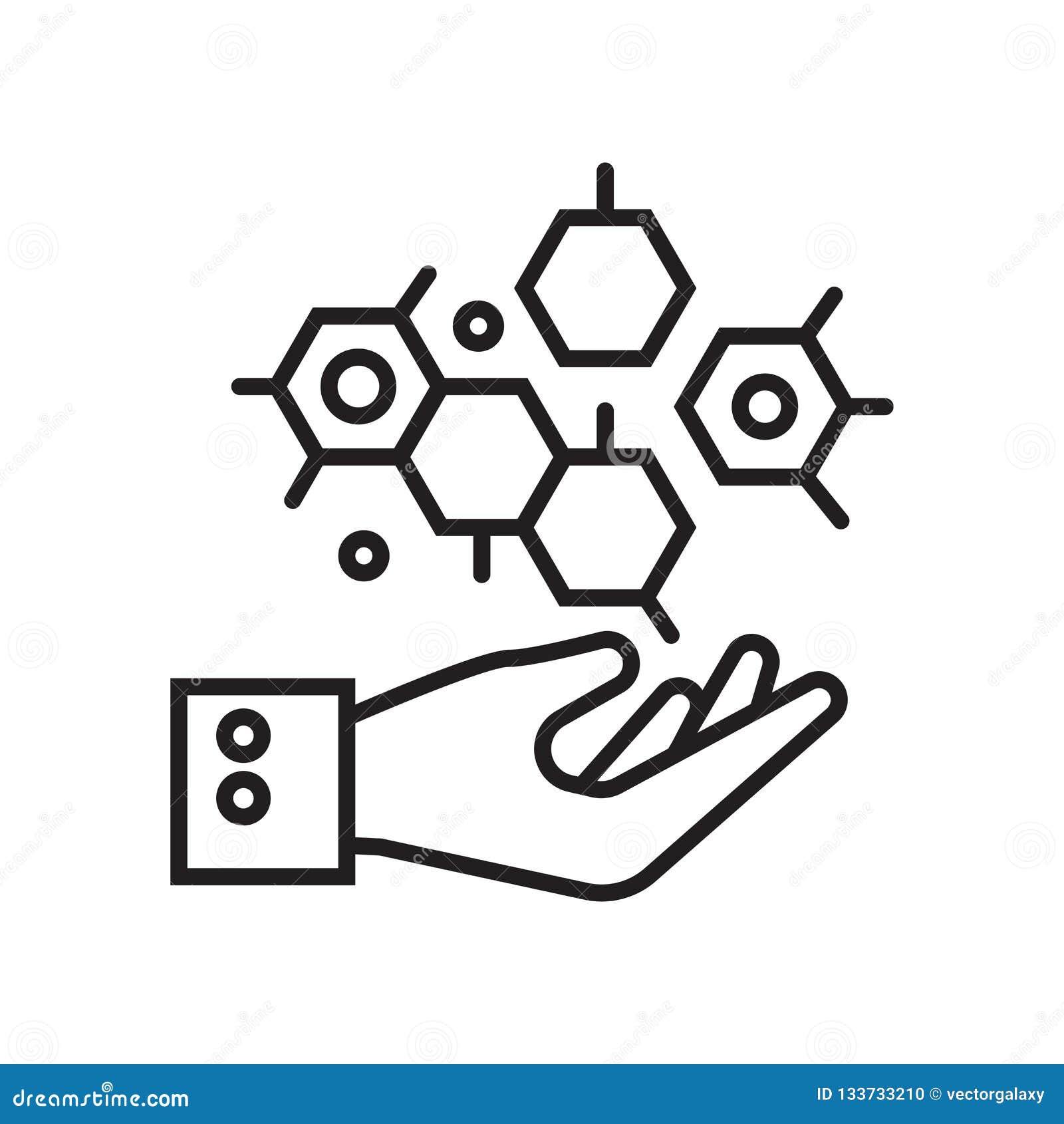 Molecular Icon Vector Sign and Symbol Isolated on White Background ...