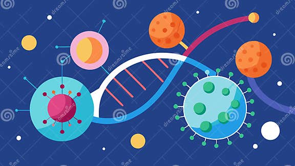 Molecular Intervention an Abstract Visual Showing Animated Molecules ...
