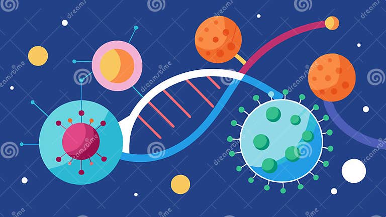 Molecular Intervention an Abstract Visual Showing Animated Molecules ...