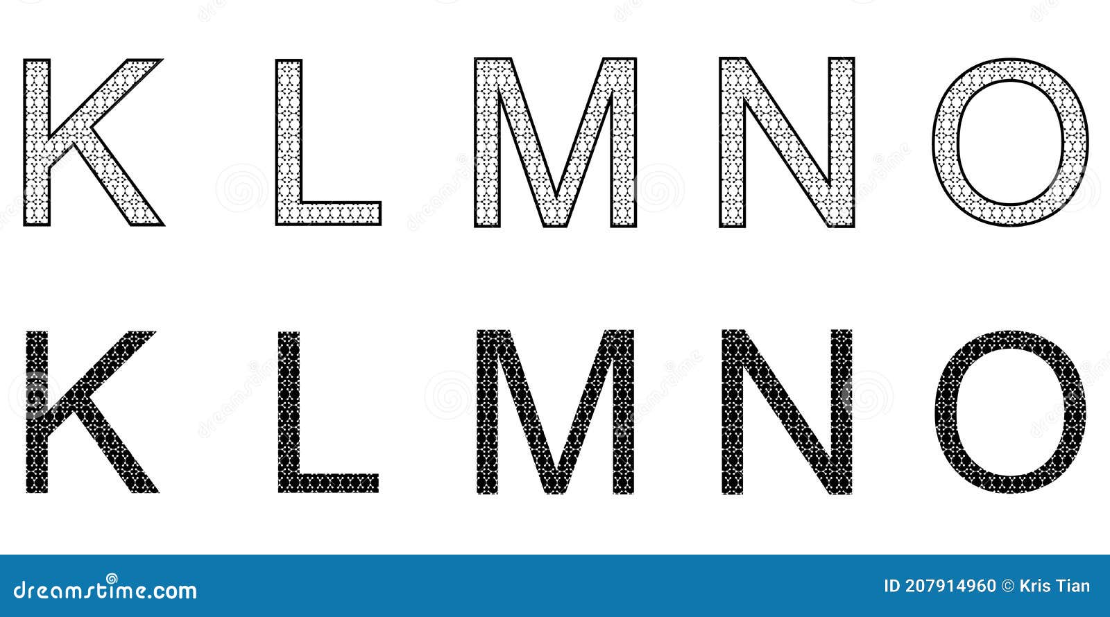 Molecular Letters K L M N O Stock Vector - Illustration of freelance ...