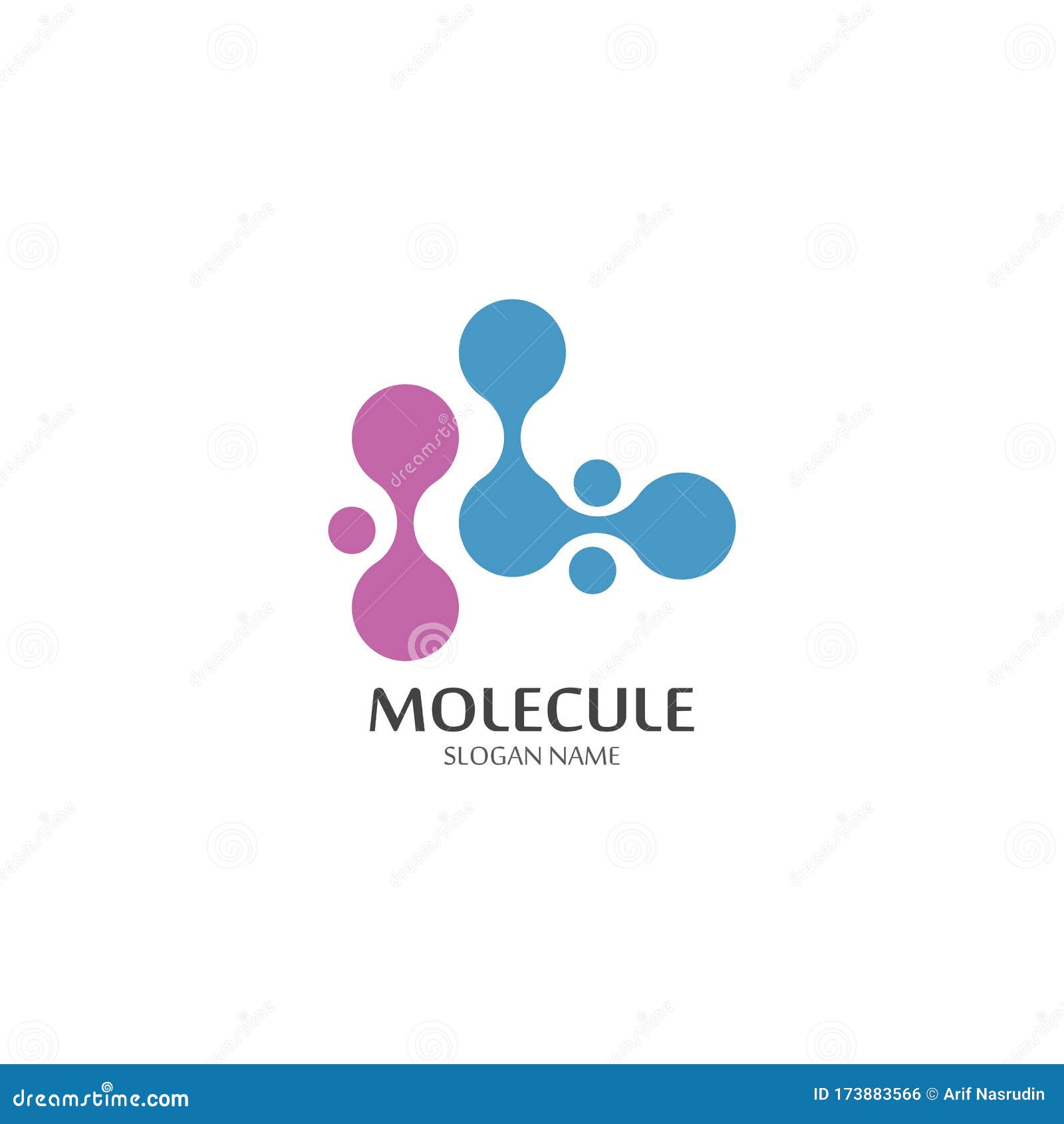 Molecular Logo Structure Chemical Atoms Vector Illustration Stock ...