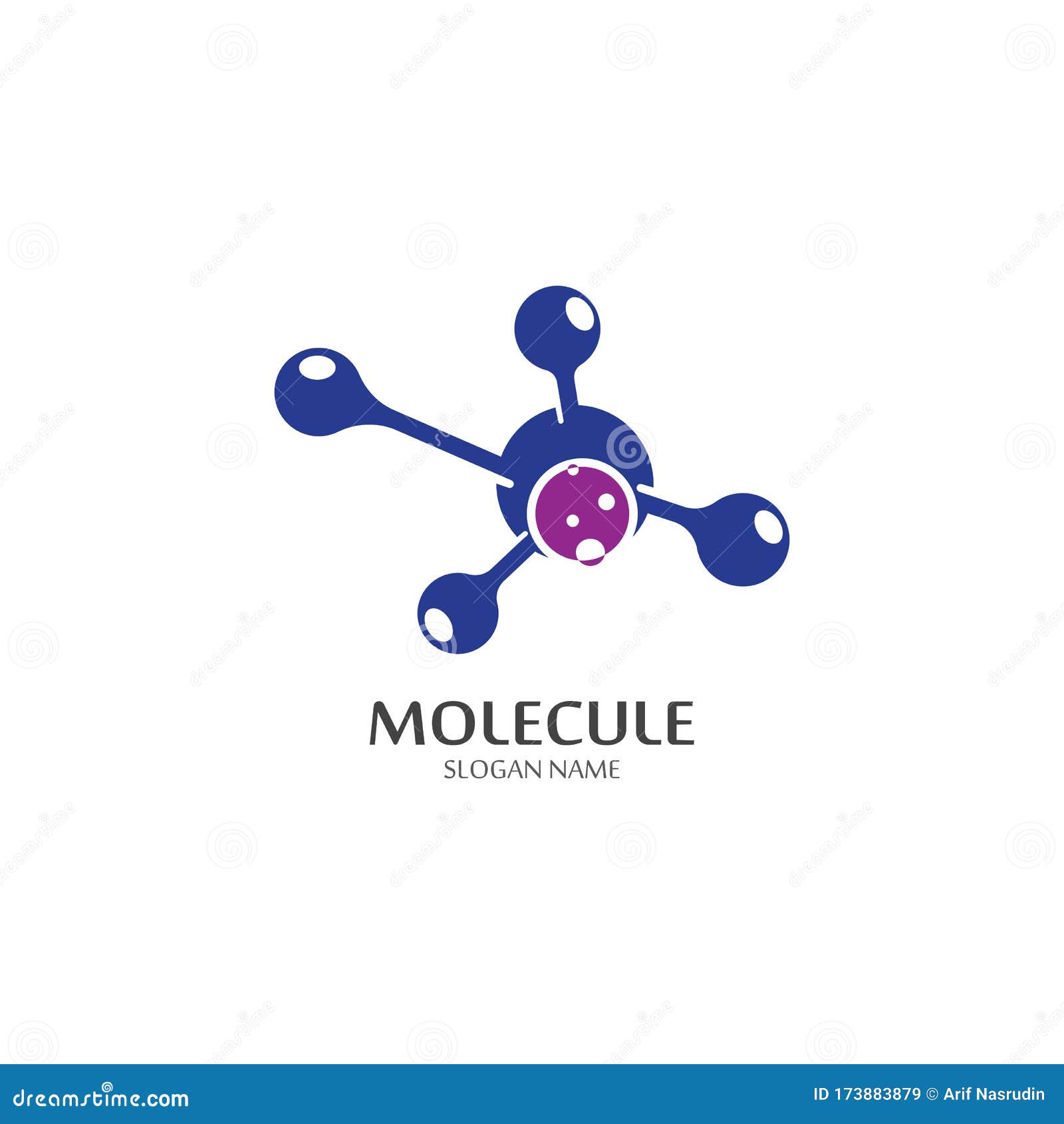 Molecular Logo Structure Chemical Atoms Vector Illustration Stock ...