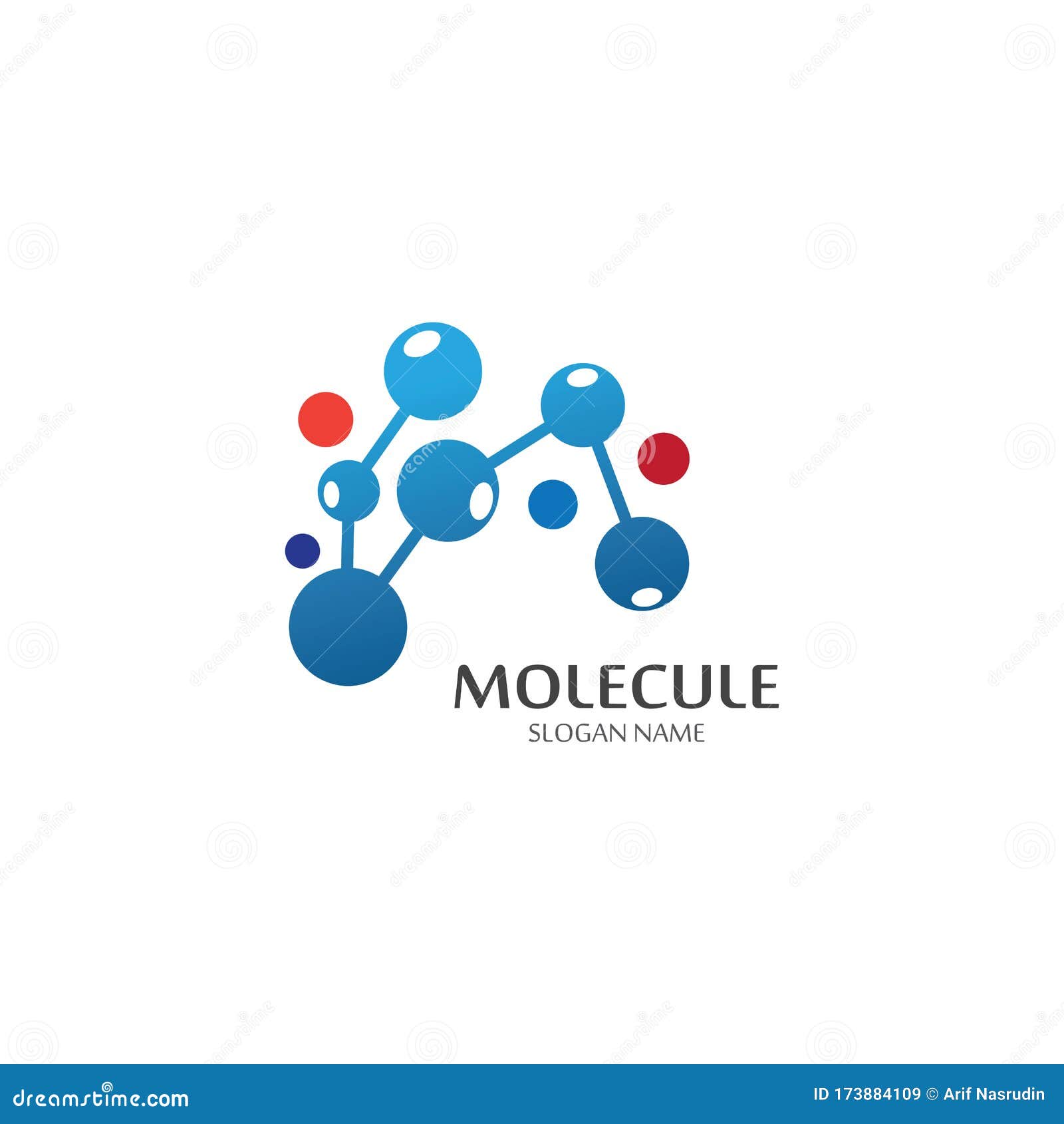 Molecular Logo Structure Chemical Atoms Vector Illustration Stock ...