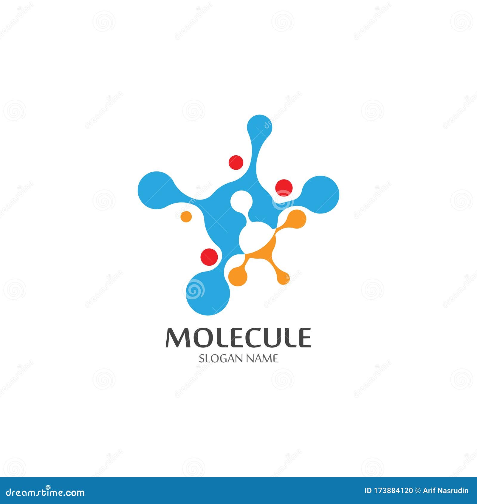 Molecular Logo Structure Chemical Atoms Vector Illustration Stock ...