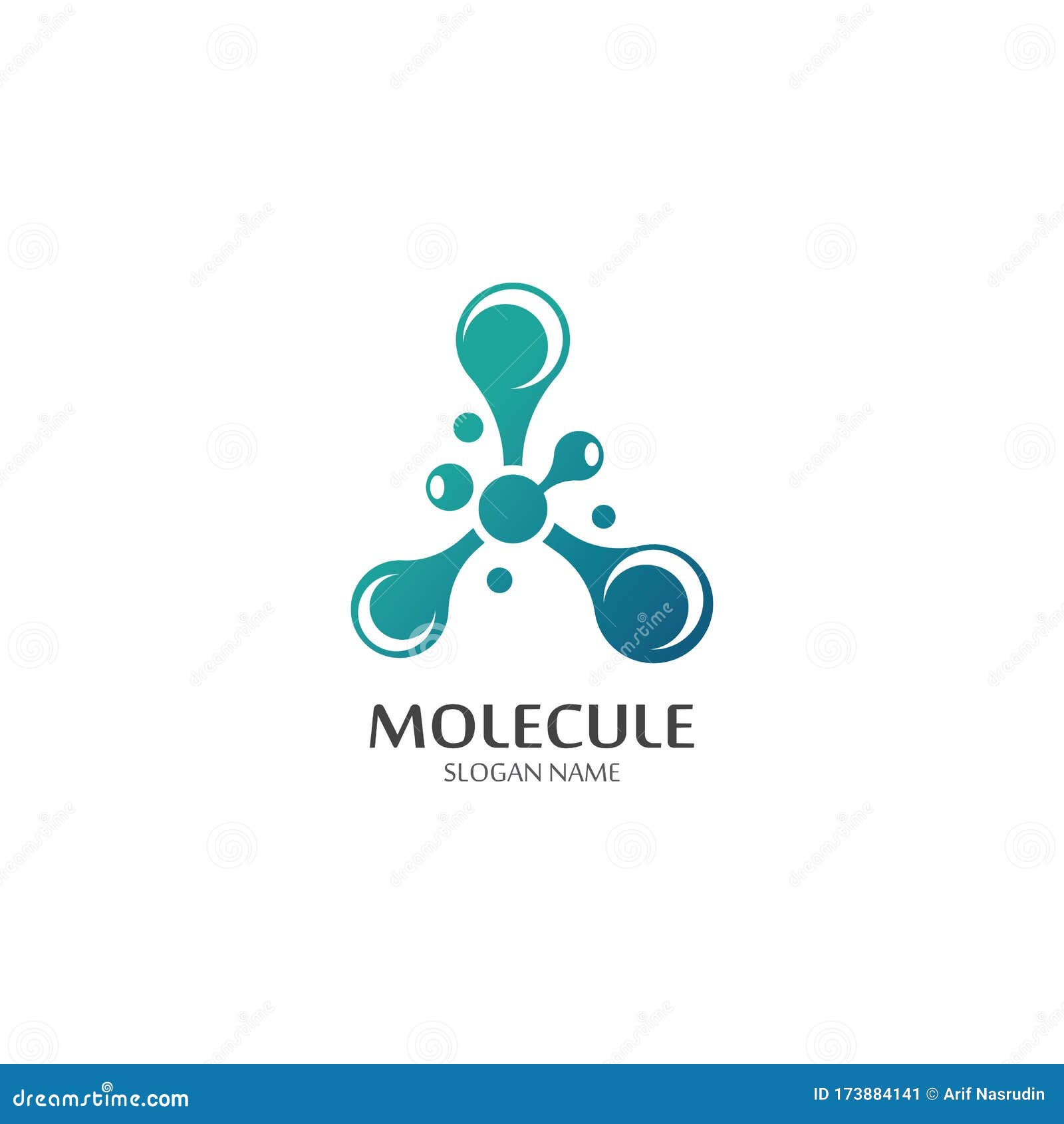 Molecular Logo Structure Chemical Atoms Vector Illustration Stock ...