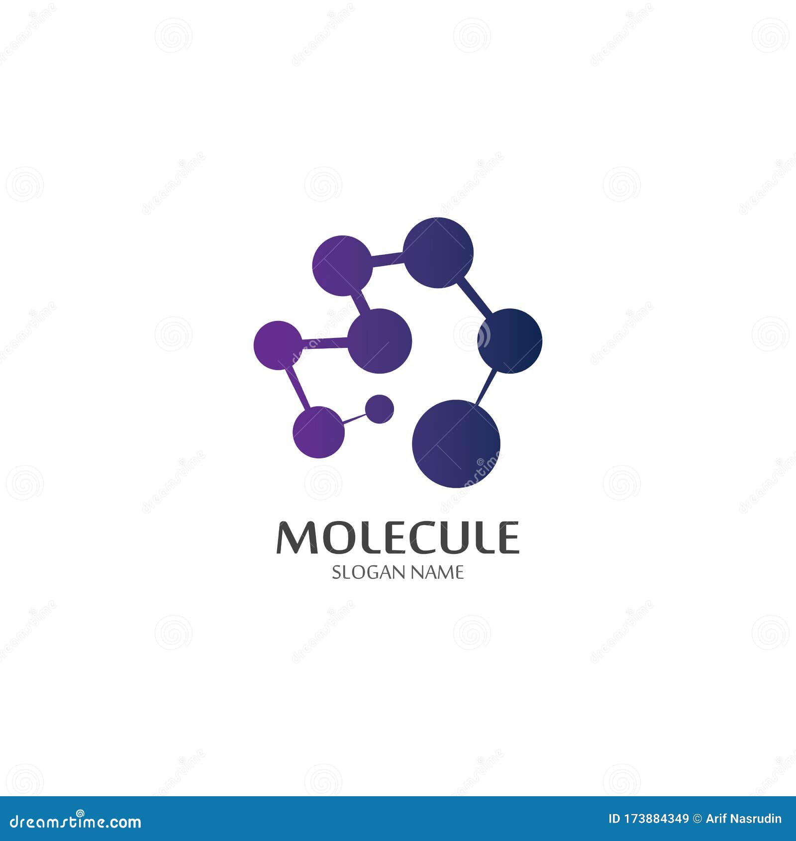 Molecular Logo Structure Chemical Atoms Vector Illustration Stock ...