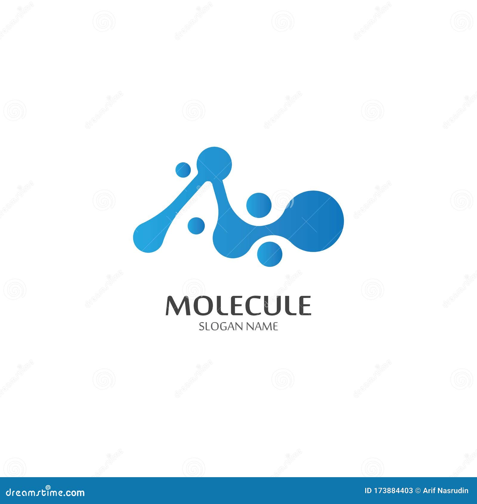 Molecular Logo Structure Chemical Atoms Vector Illustration Stock ...