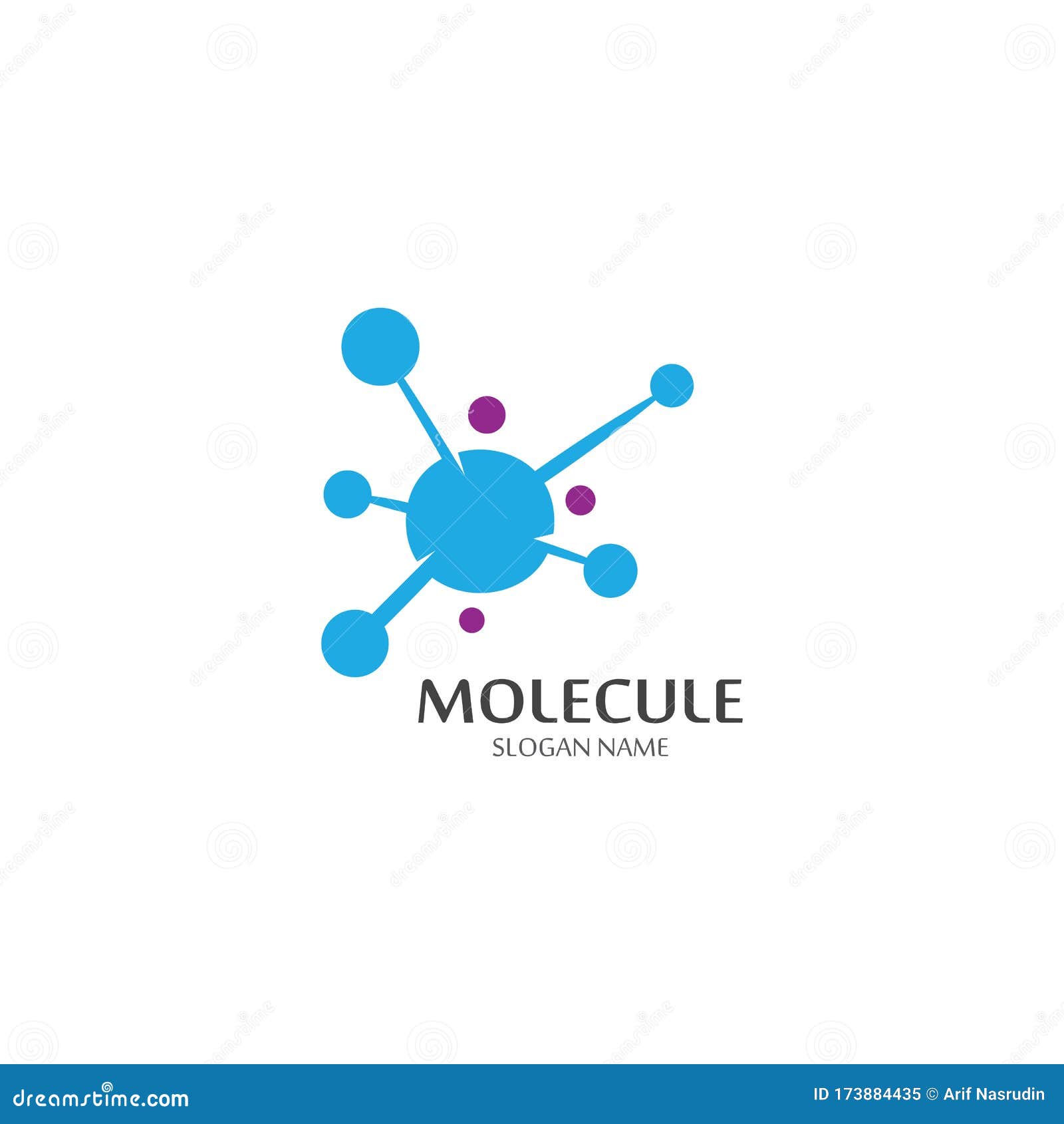 Molecular Logo Structure Chemical Atoms Vector Illustration Stock ...
