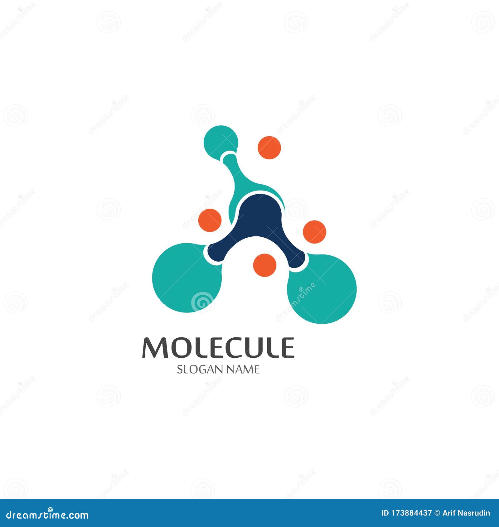 Molecular Logo Structure Chemical Atoms Vector Illustration Stock ...