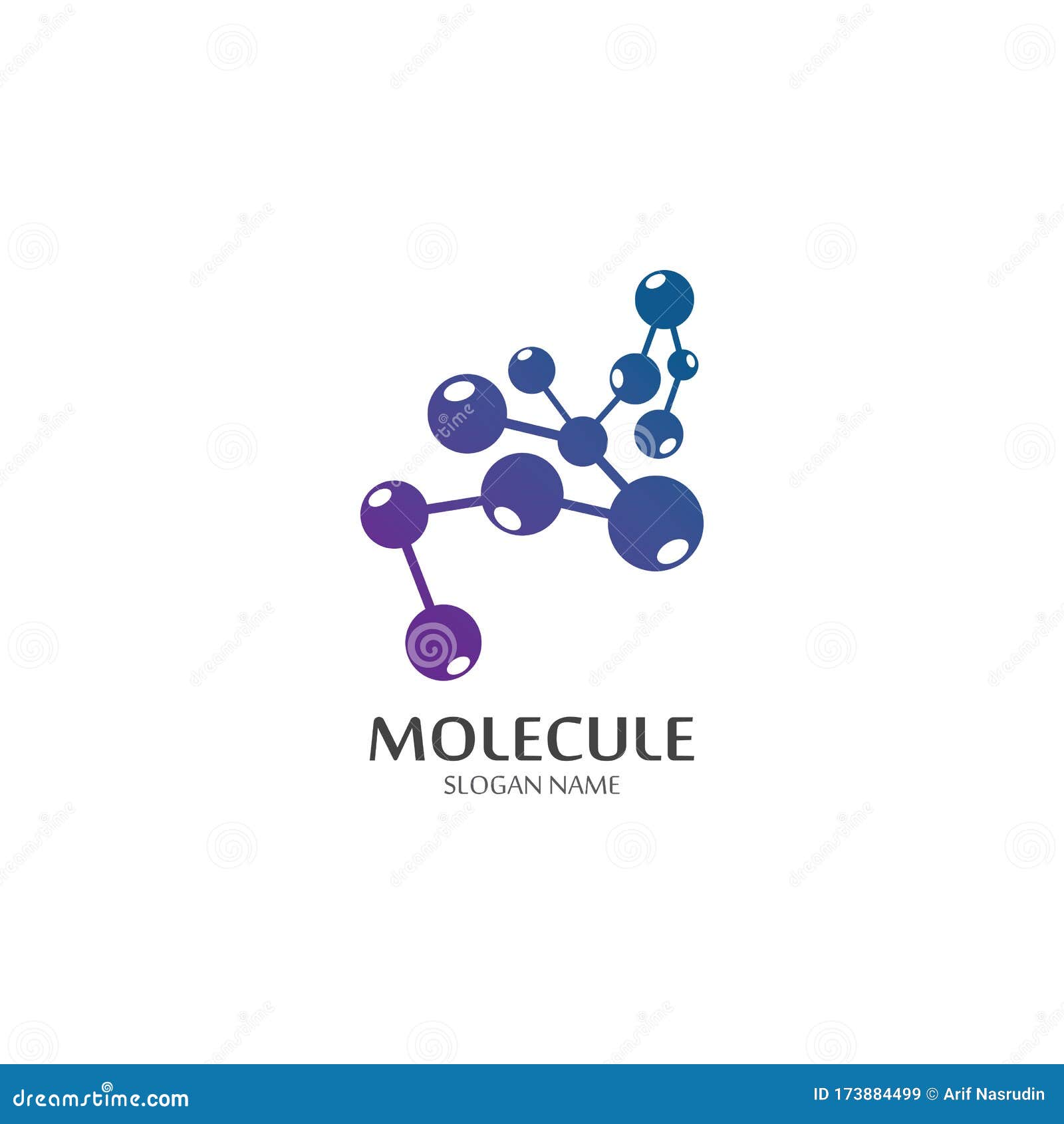 Molecular Logo Structure Chemical Atoms Vector Illustration Stock ...