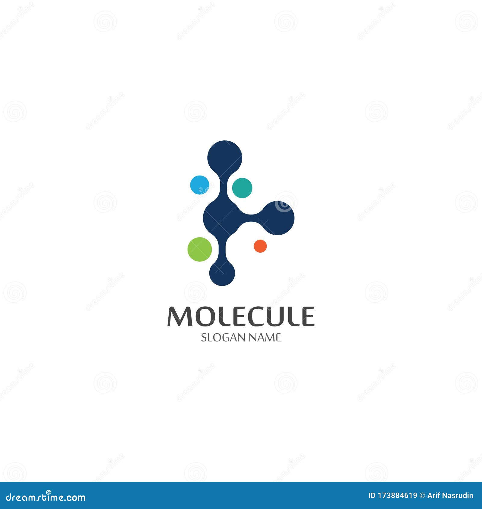 Molecular Logo Structure Chemical Atoms Vector Illustration Stock ...
