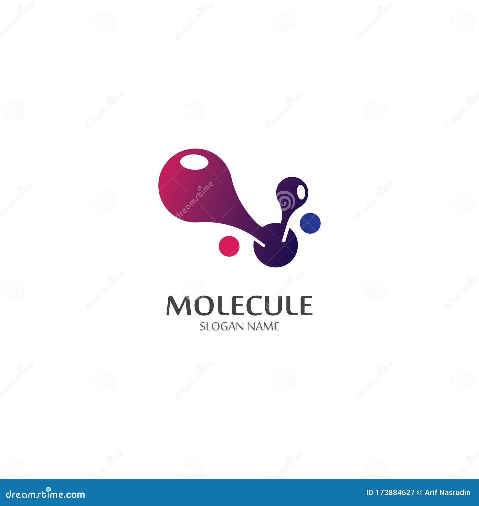 Molecular Logo Structure Chemical Atoms Vector Illustration Stock ...