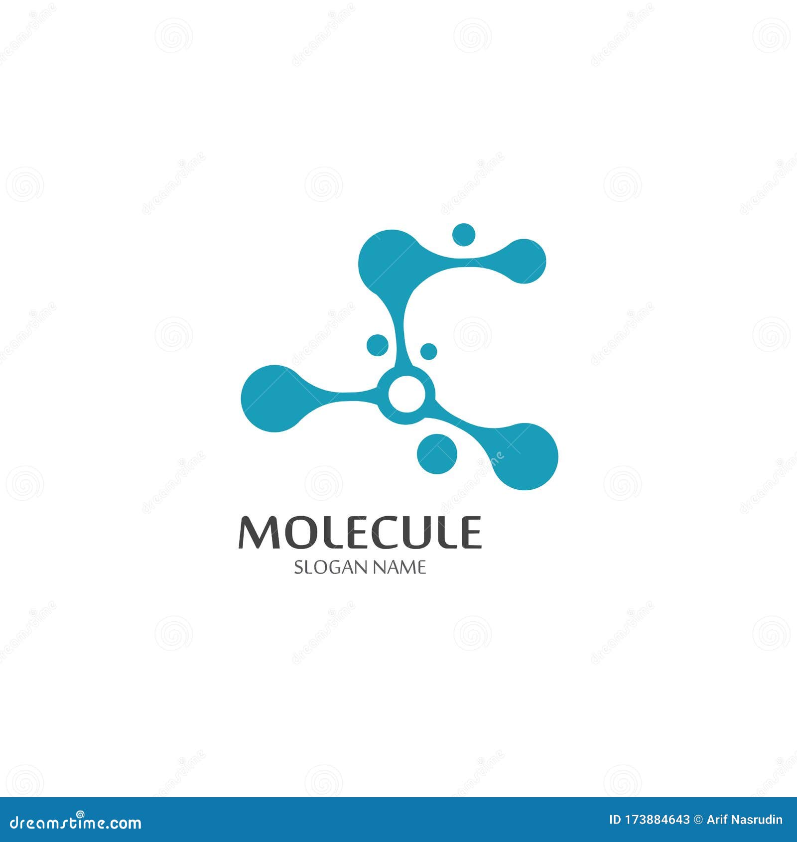 Molecular Logo Structure Chemical Atoms Vector Illustration Stock ...