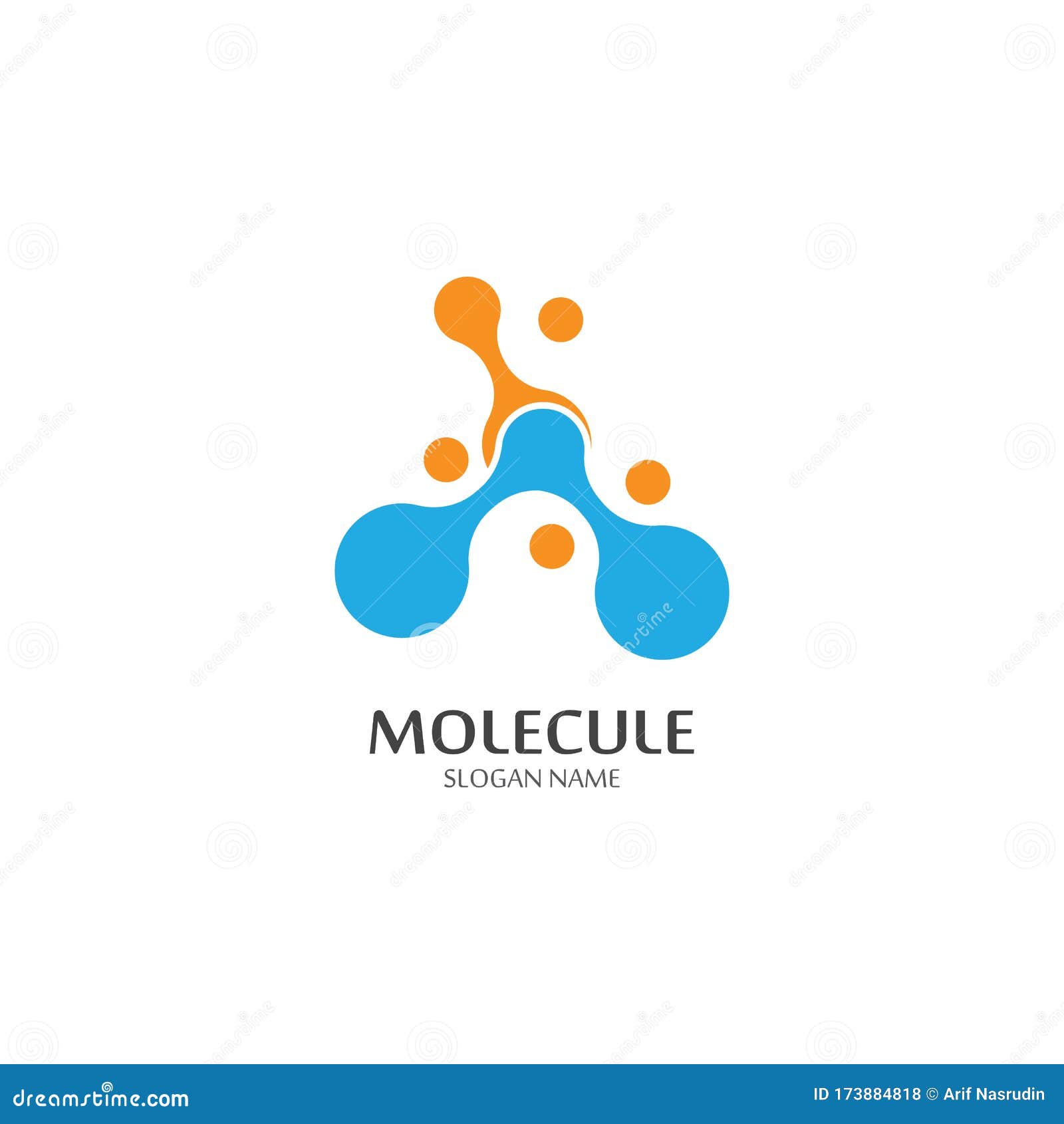 Molecular Logo Structure Chemical Atoms Vector Illustration Stock ...