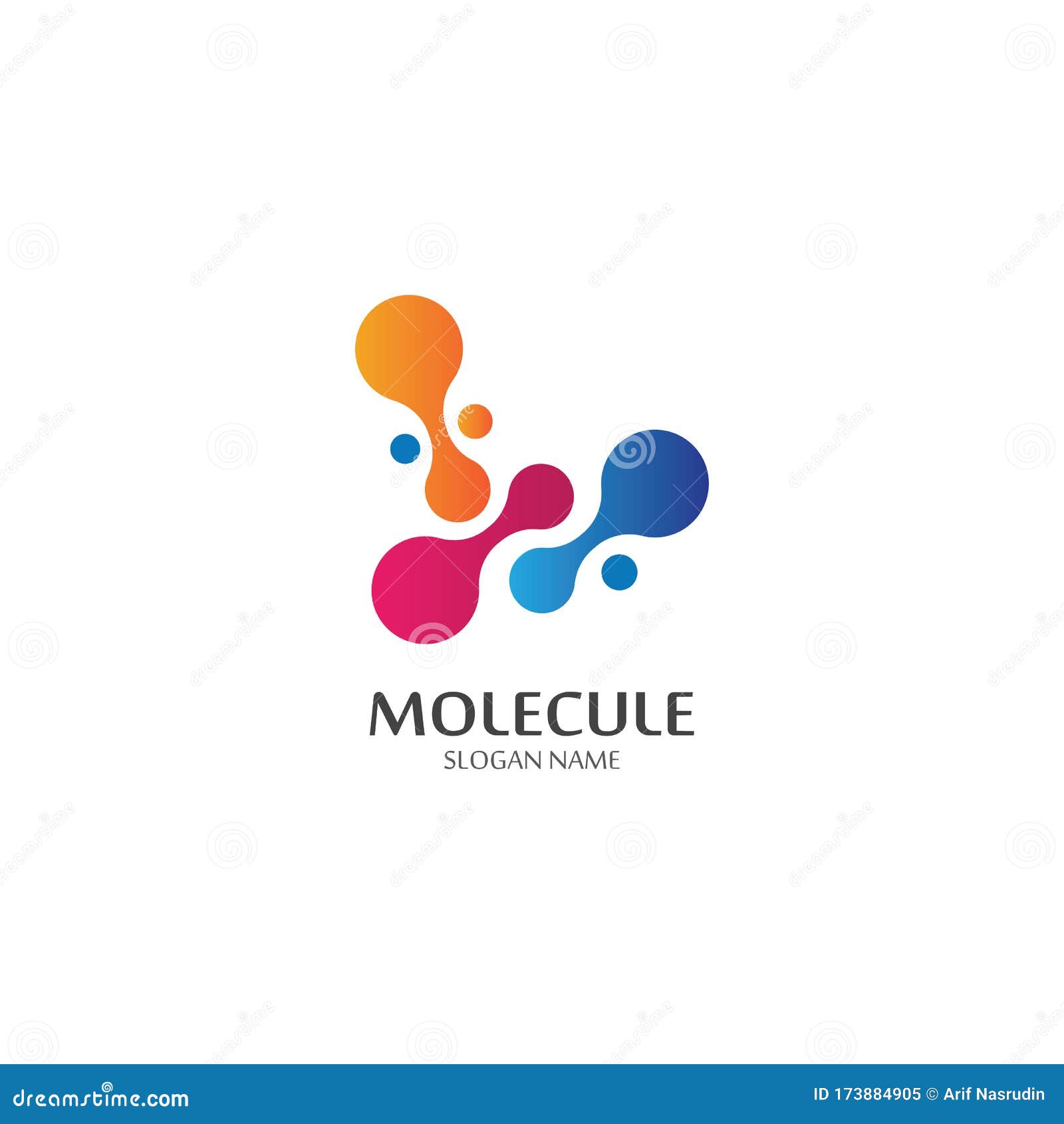 Molecular Logo Structure Chemical Atoms Vector Illustration Stock ...