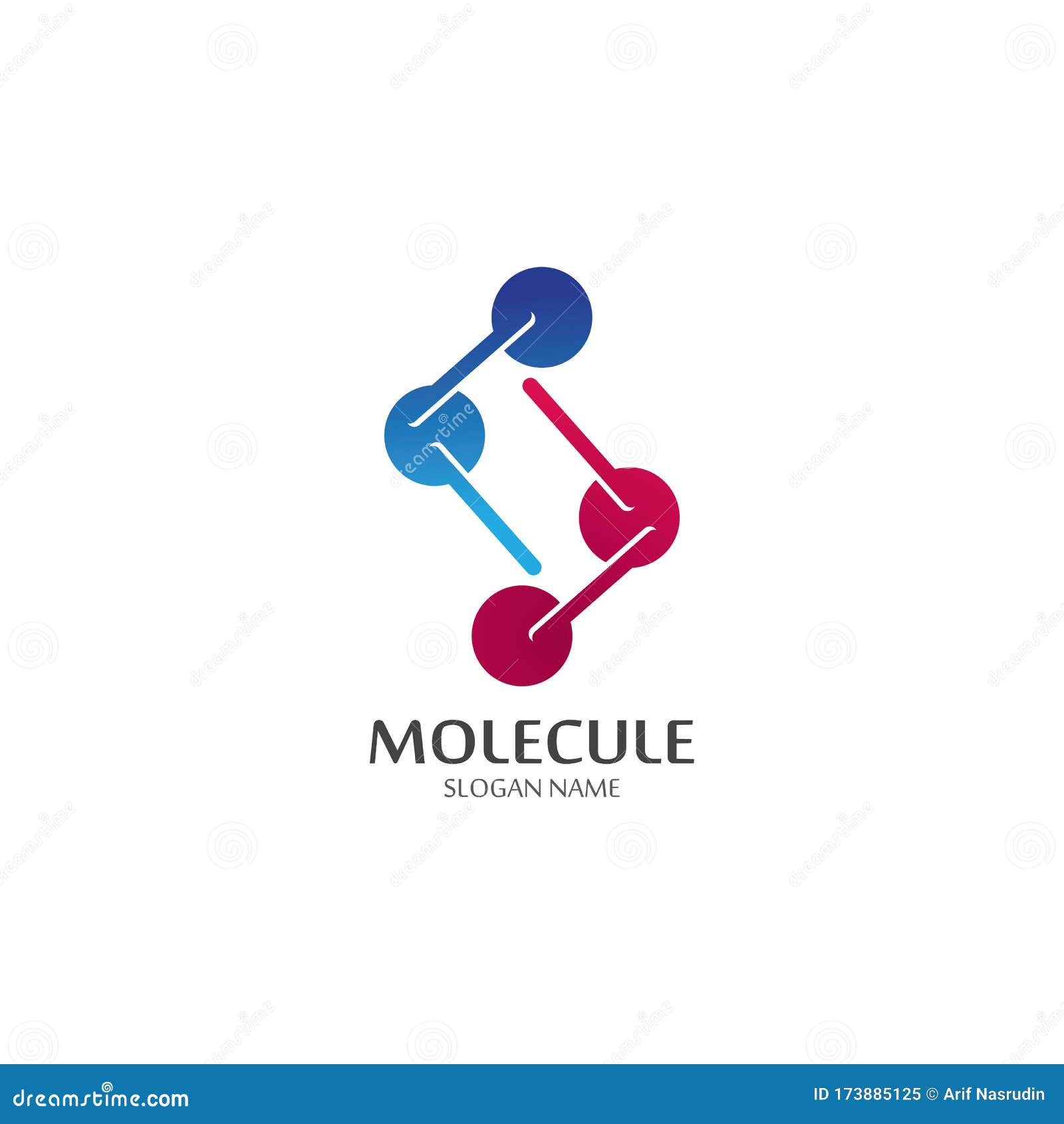 Molecular Logo Structure Chemical Atoms Vector Illustration Stock ...