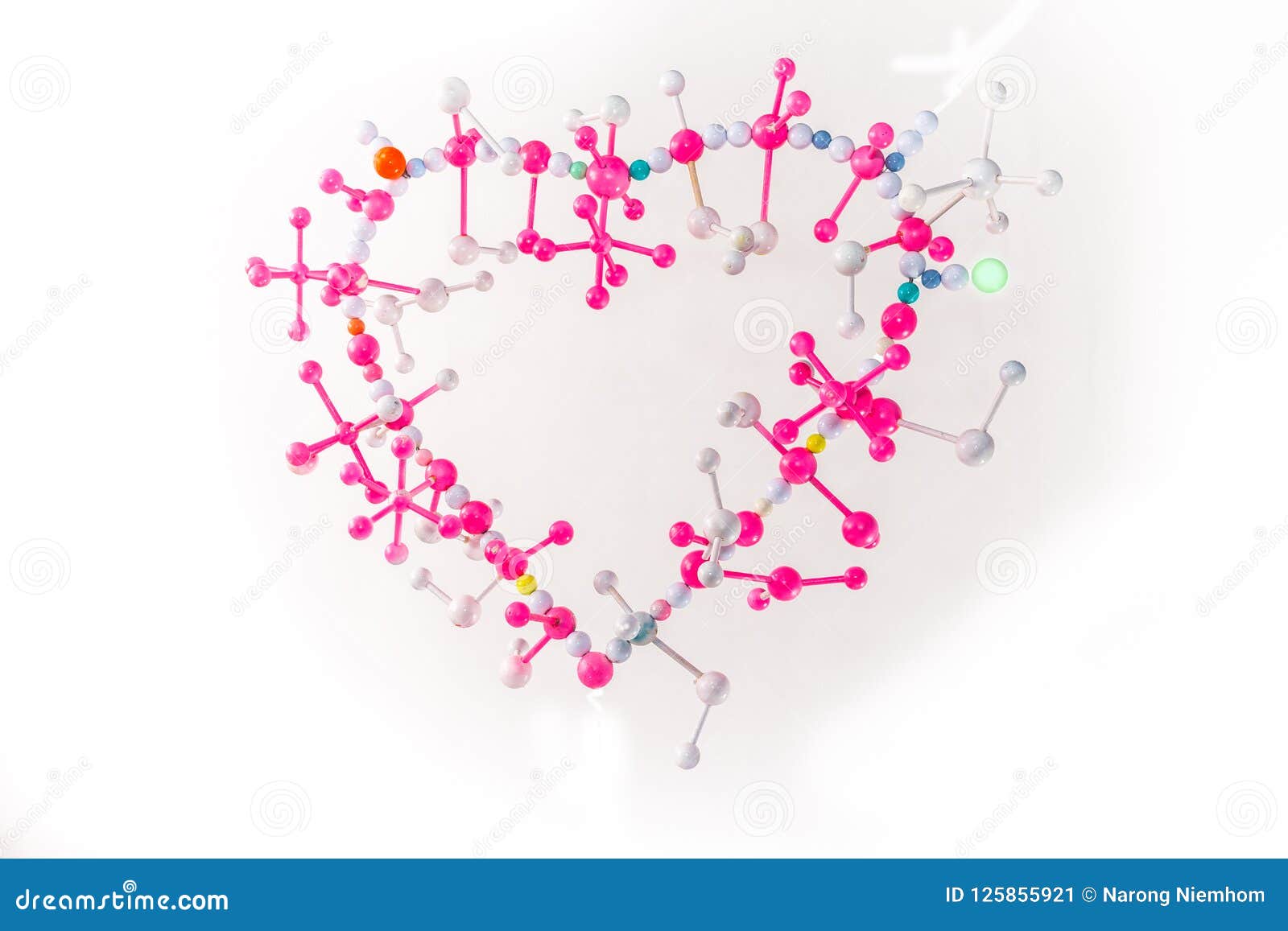 Molecular of Love in Heart Shape Stock Image - Image of harmony, colors ...