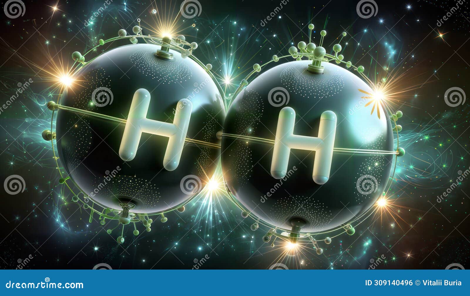Molecular Magic: Illustration of Hydrogen Molecule in Ultra HD ...