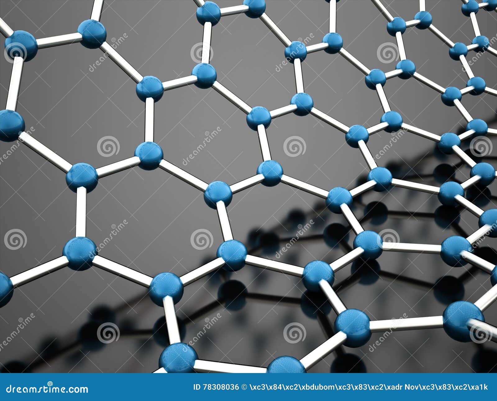 Molecular Mesh Structure Rendered Stock Illustration - Illustration of ...