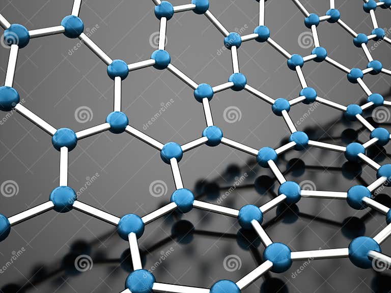 Molecular Mesh Structure Rendered Stock Illustration - Illustration of ...