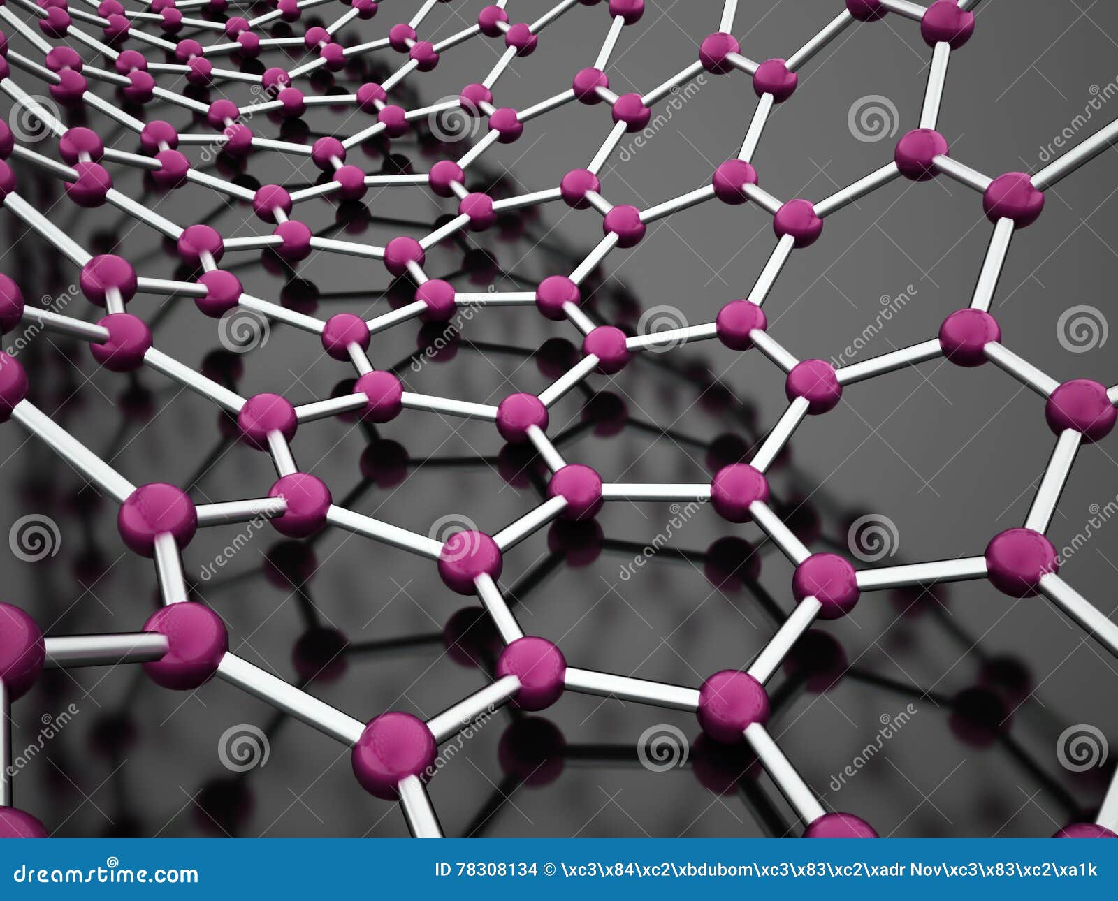 Molecular Mesh Structure Rendered Stock Illustration - Illustration of ...