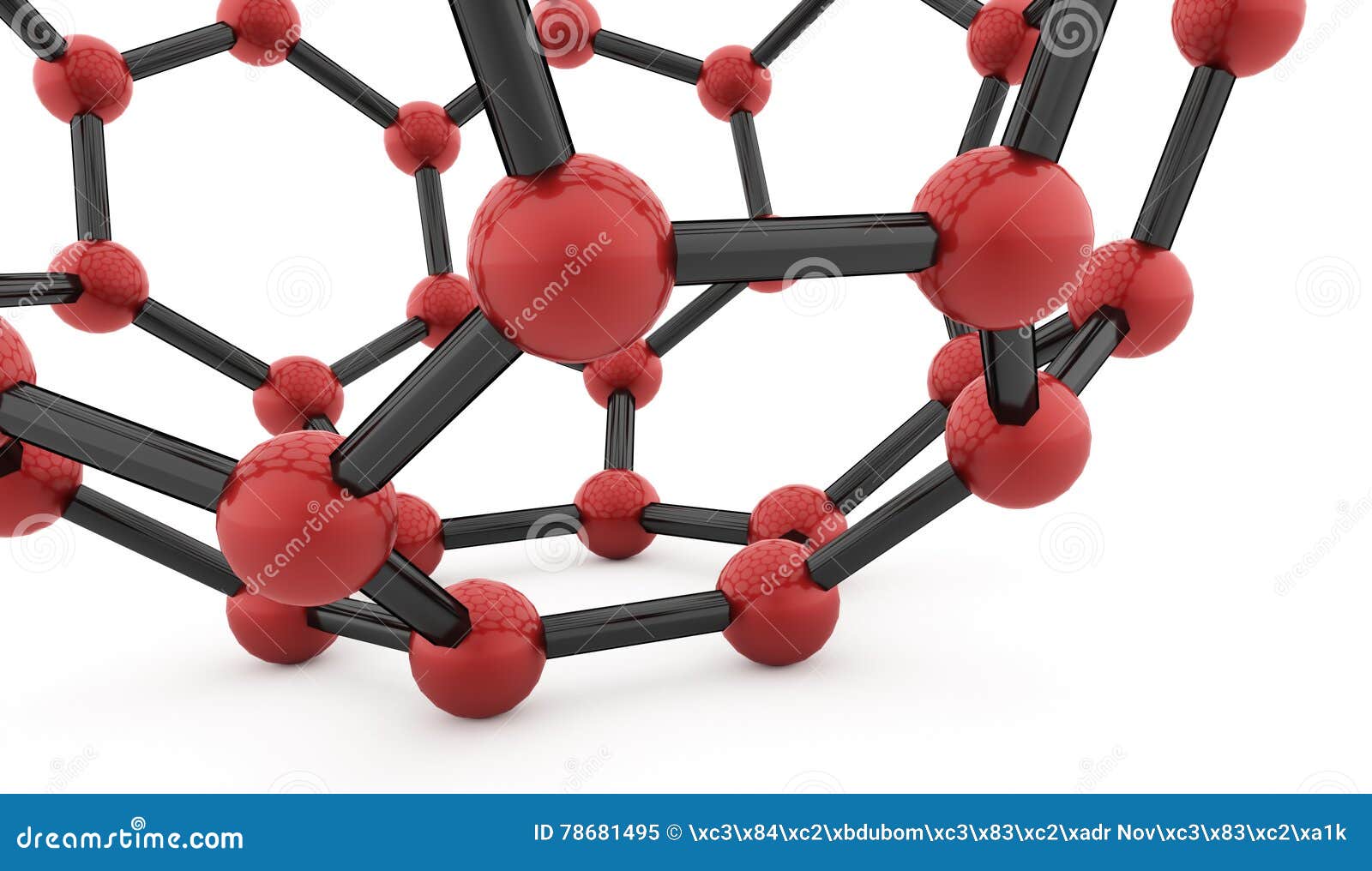 Molecular Mesh Structure Rendered Stock Illustration - Illustration of ...