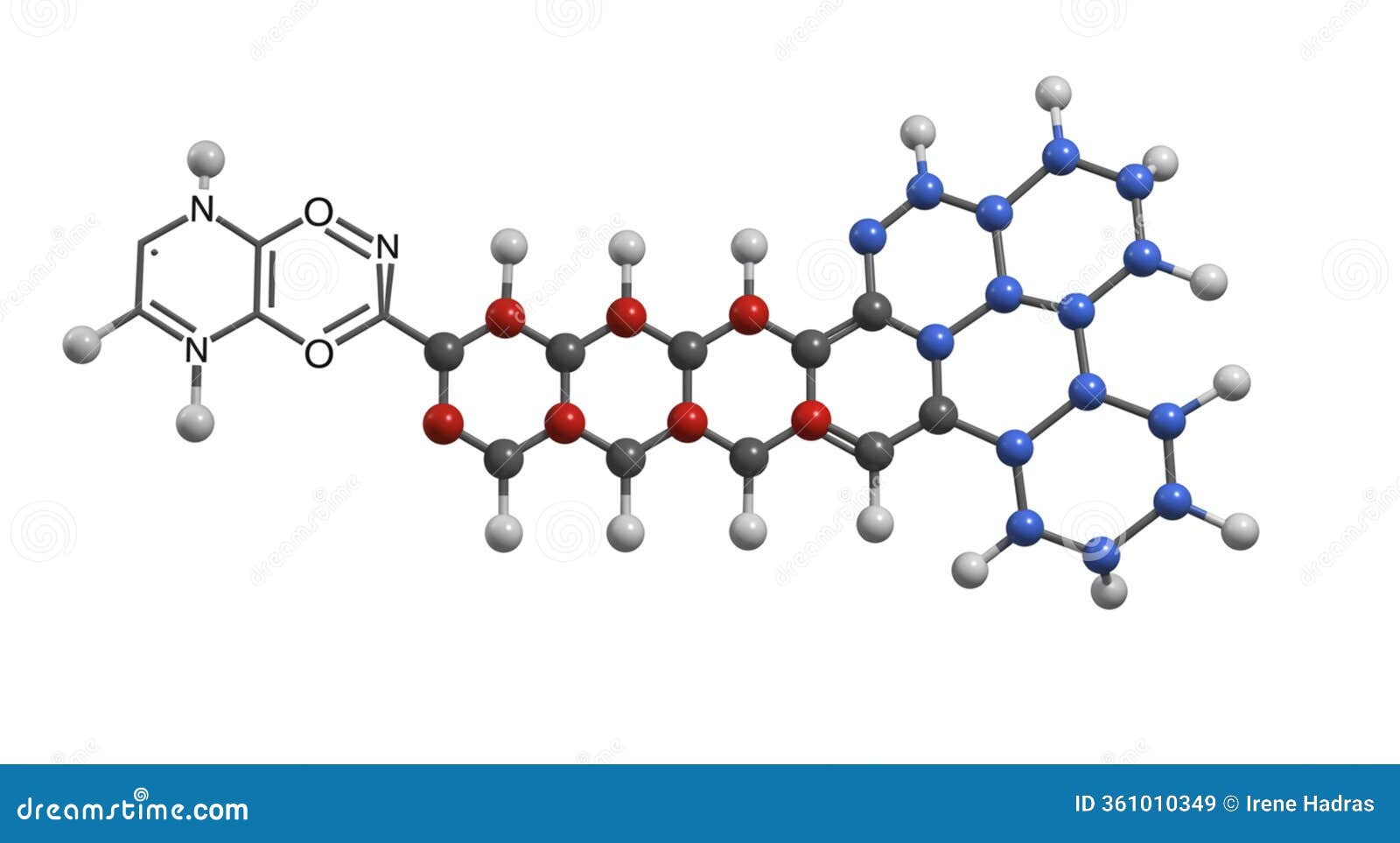 Molecular Model of the Caffeine Molecule, Featuring a Complex ...