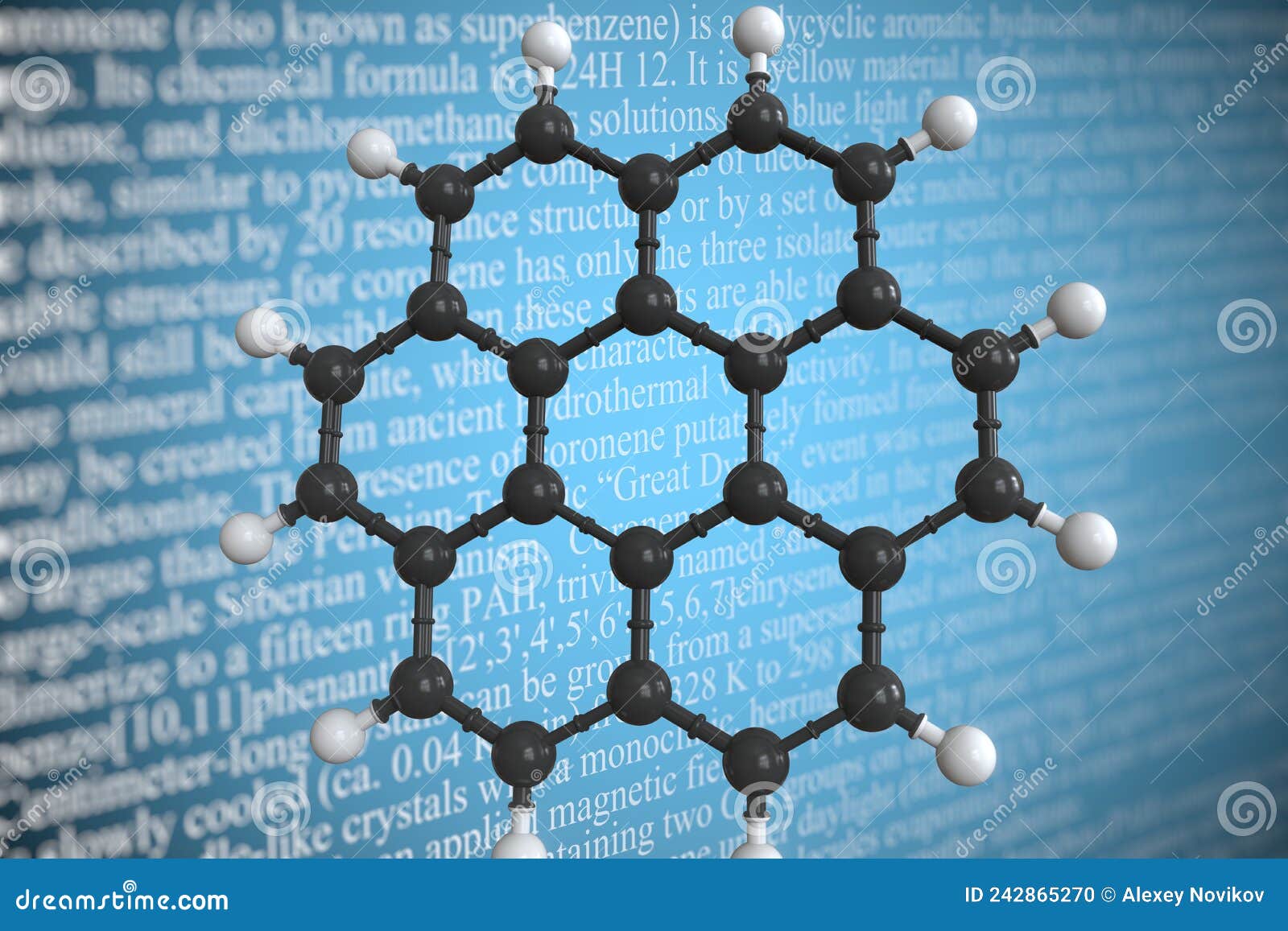 Coronene Molecular Structure Isolated On White Royalty-Free Stock Photo ...