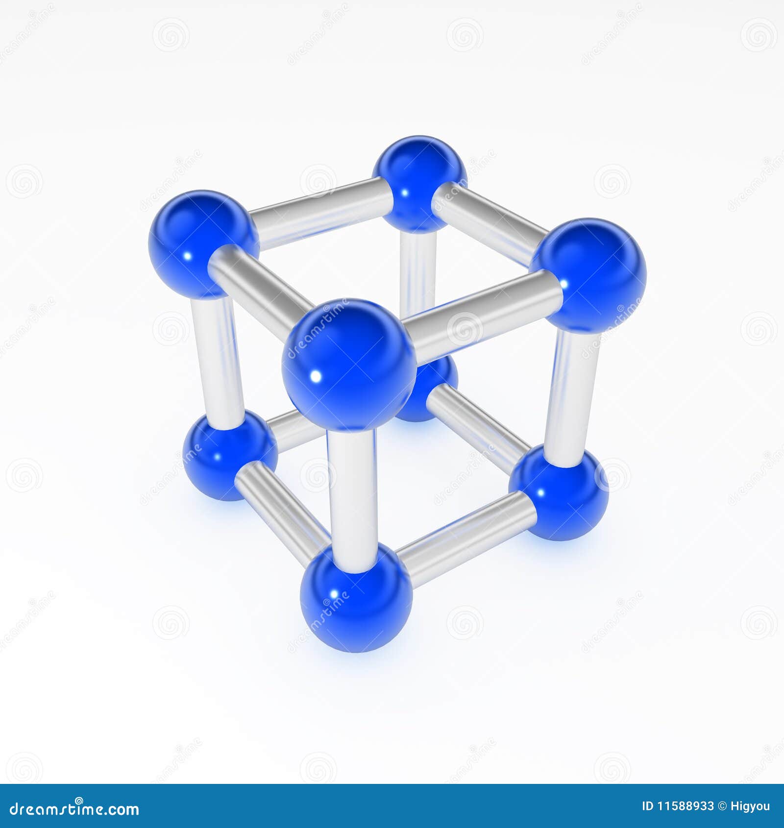 Molecular Model, Cube stock illustration. Illustration of study - 11588933