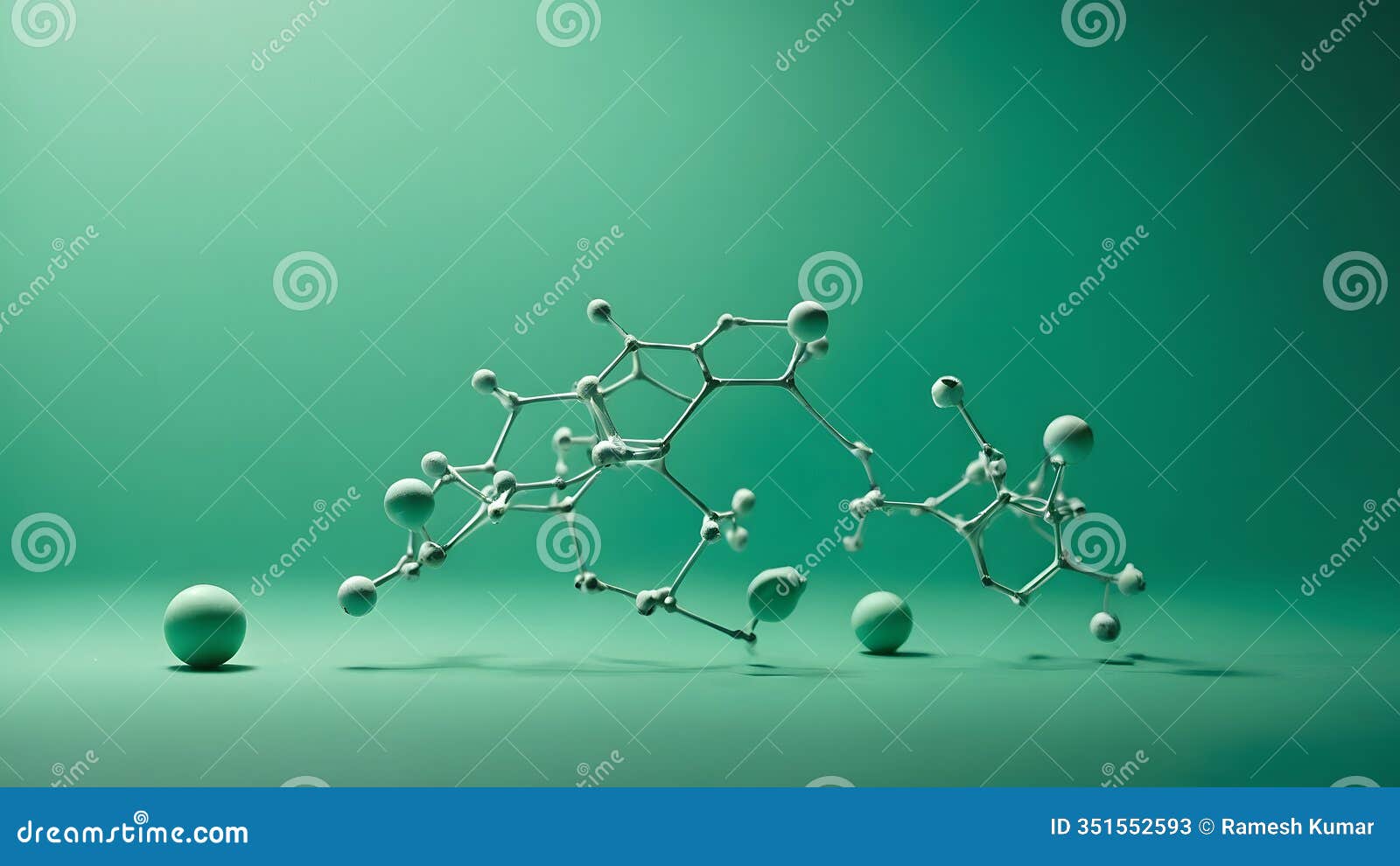 Molecular Model Demonstrating Chemical Structures and Connections in a ...