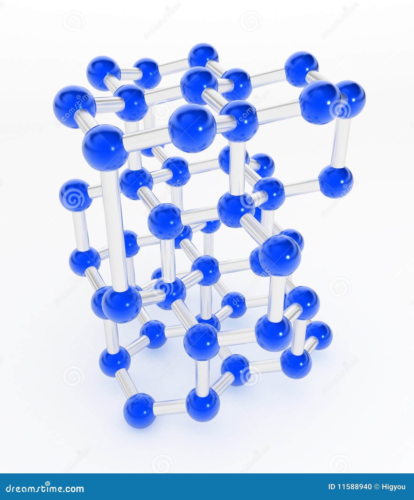Molecular Model, Diamond stock illustration. Illustration of electrons ...
