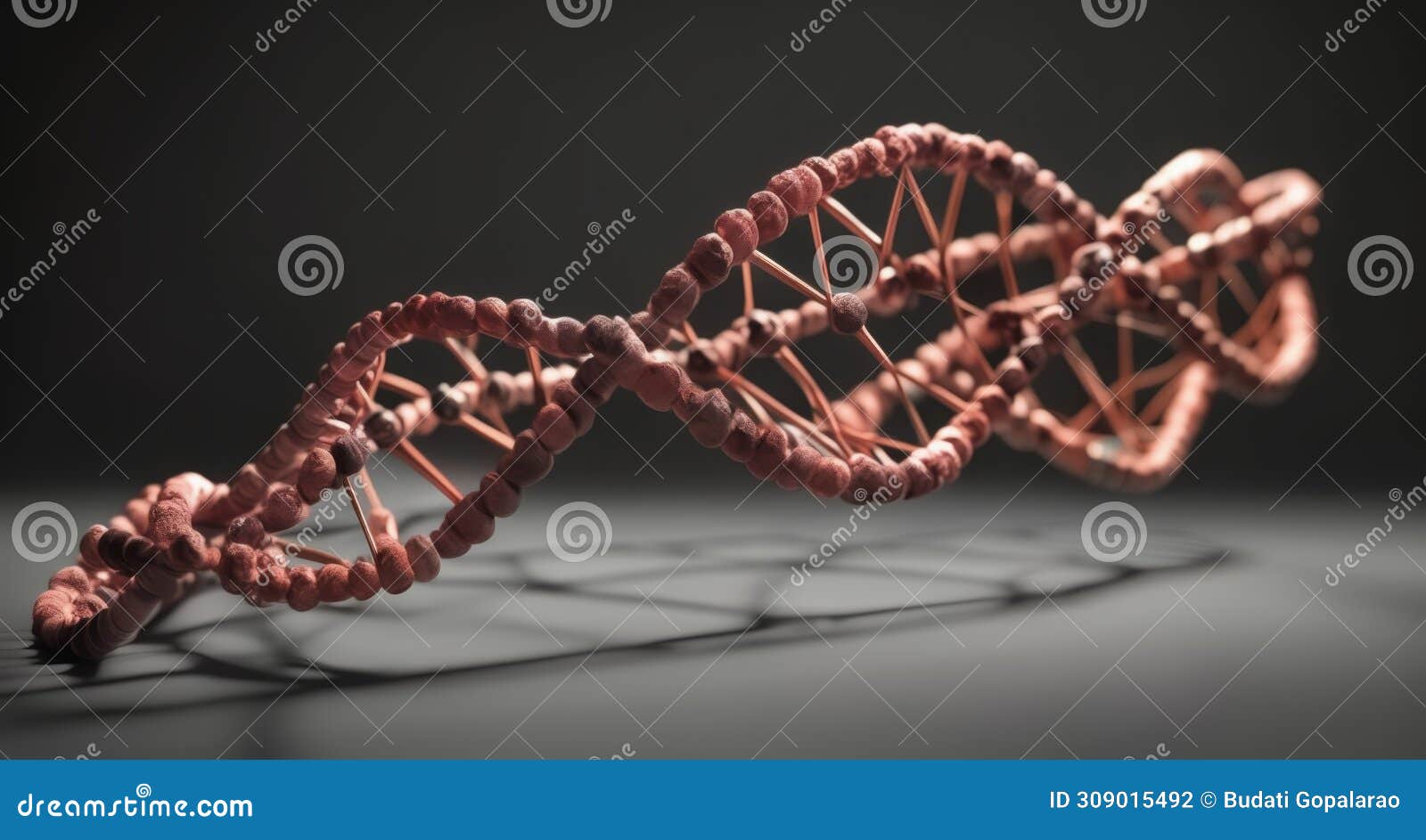 Molecular Model of DNA, a Double Helix Structure Stock Illustration ...
