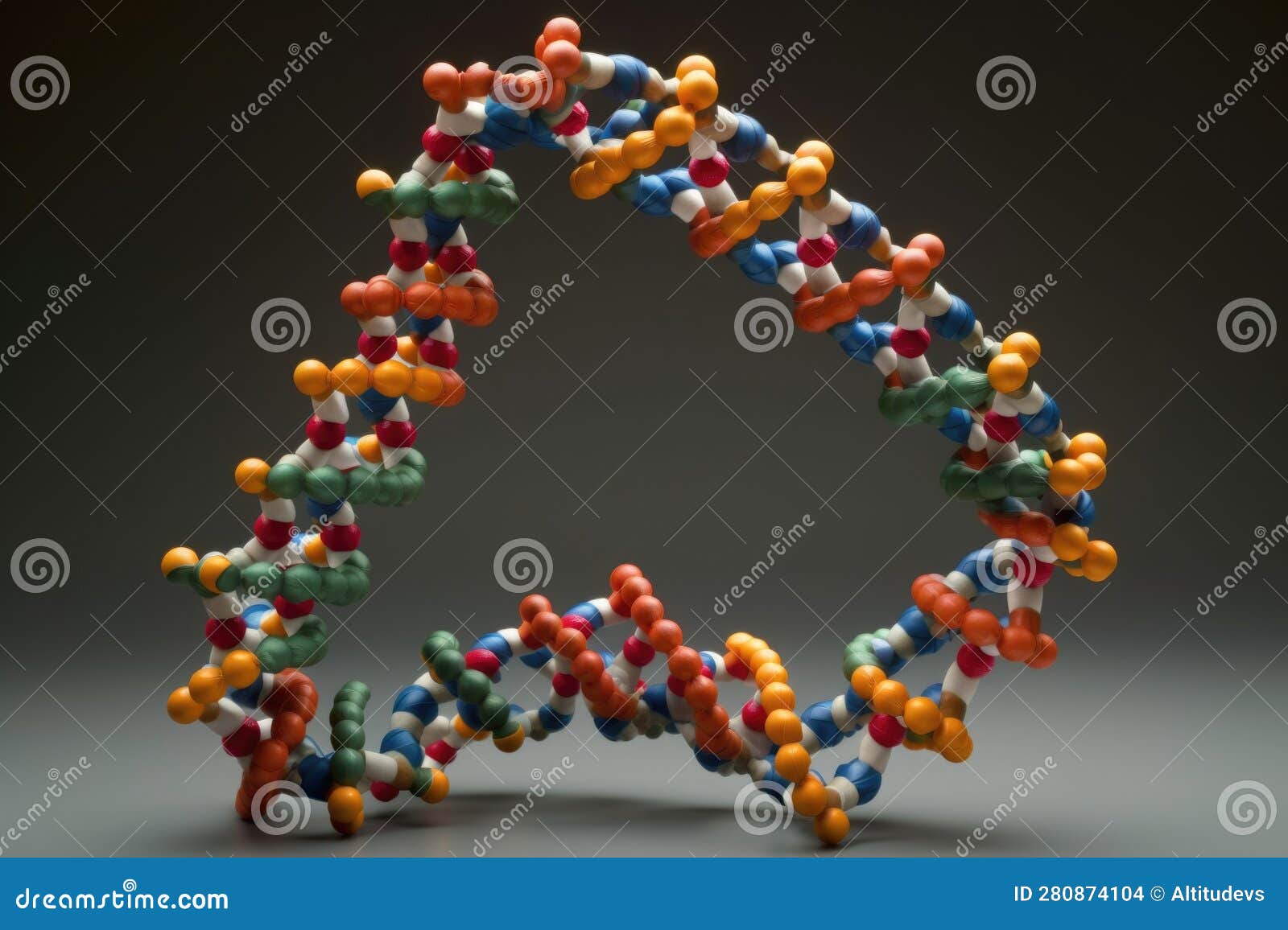 Molecular Model of the Double Helix, with Each Strand Rendered in ...