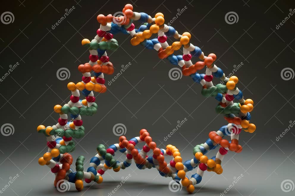 Molecular Model of the Double Helix, with Each Strand Rendered in ...